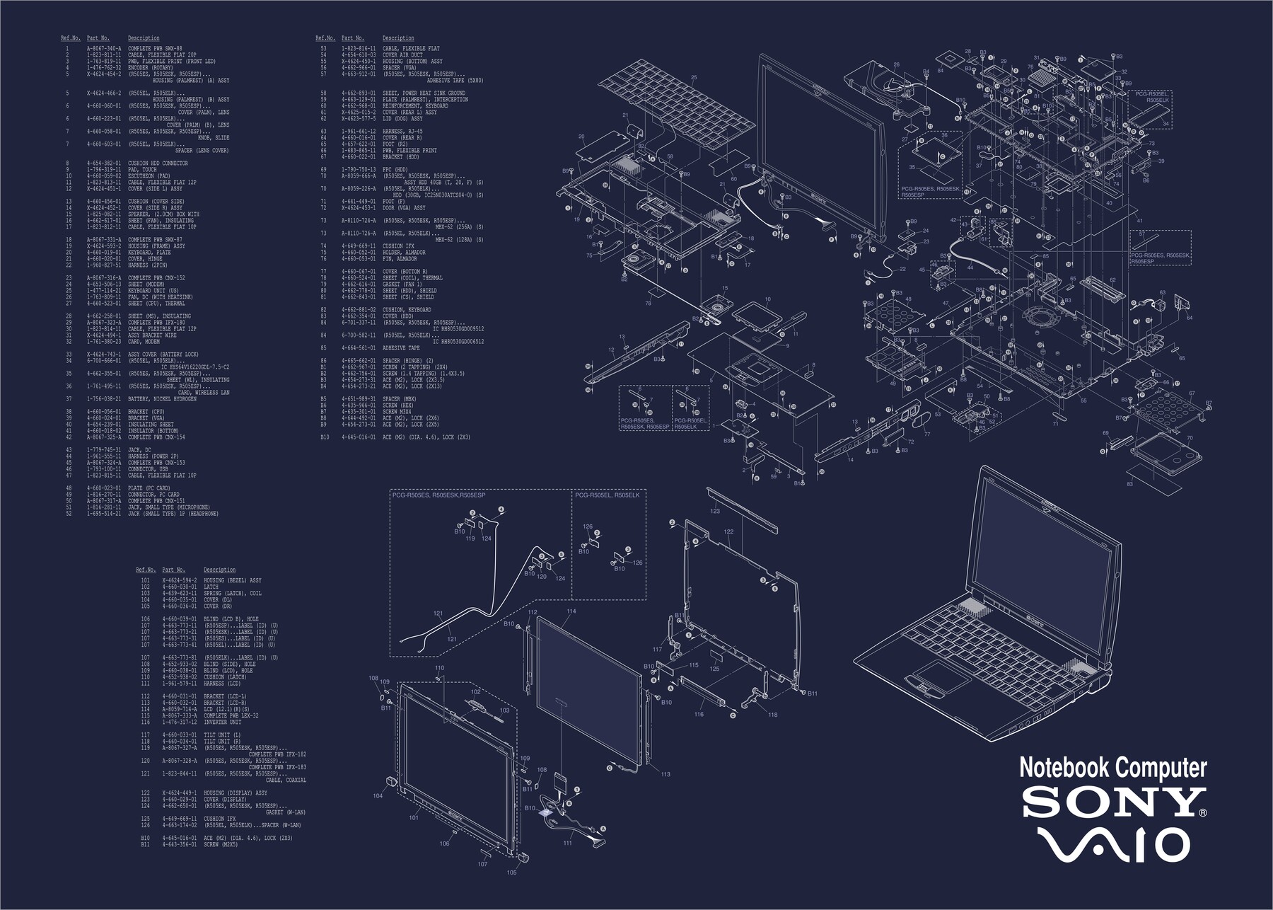 Sony VAIO Laptop Blueprint SVG PDF EPS Vector Drawing - Payhip