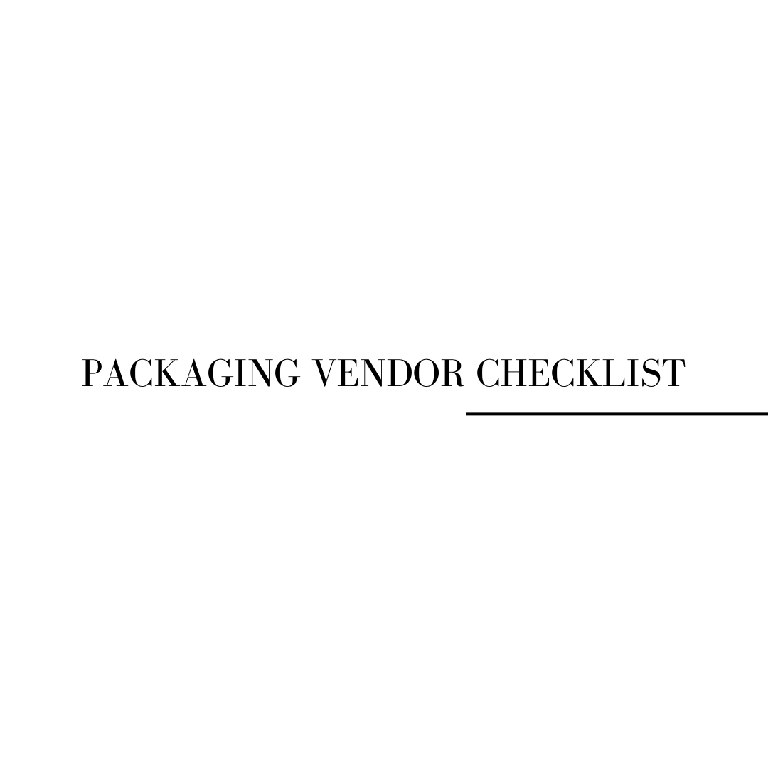 Packaging Vendor Checklist - Payhip