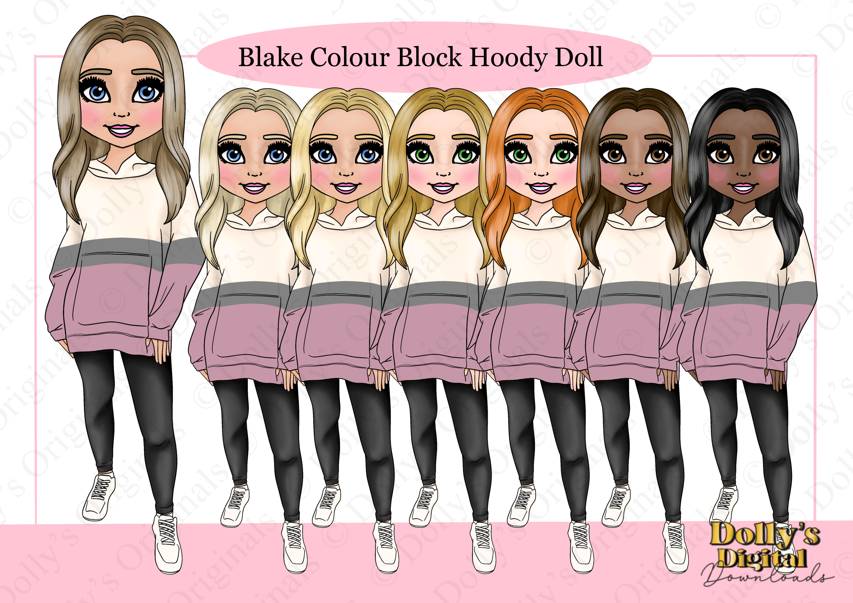 Blake Colour Block Hoody Doll - Payhip