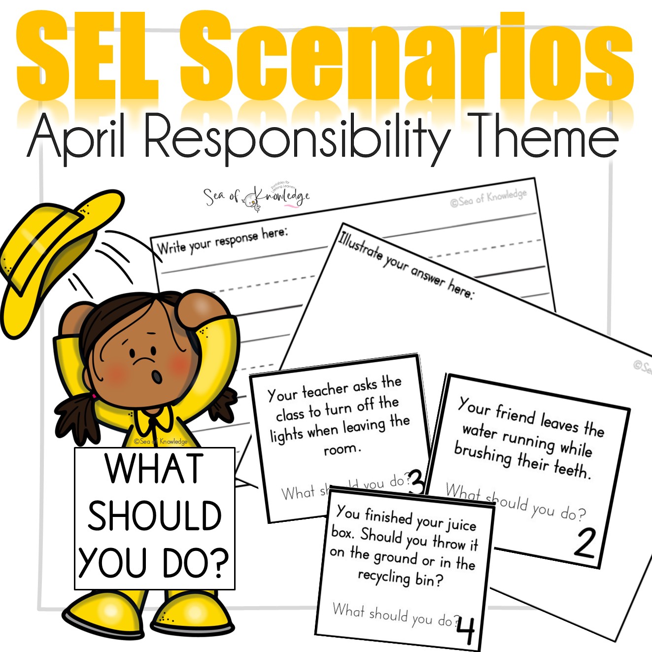 Responsibility Scenarios Social Skills | What Would You Do Social April ...