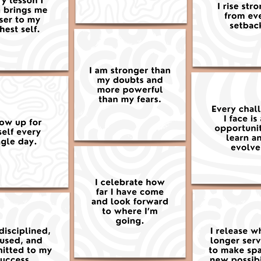 Growth Affirmations: Motivational Card Deck (Printable) - Payhip