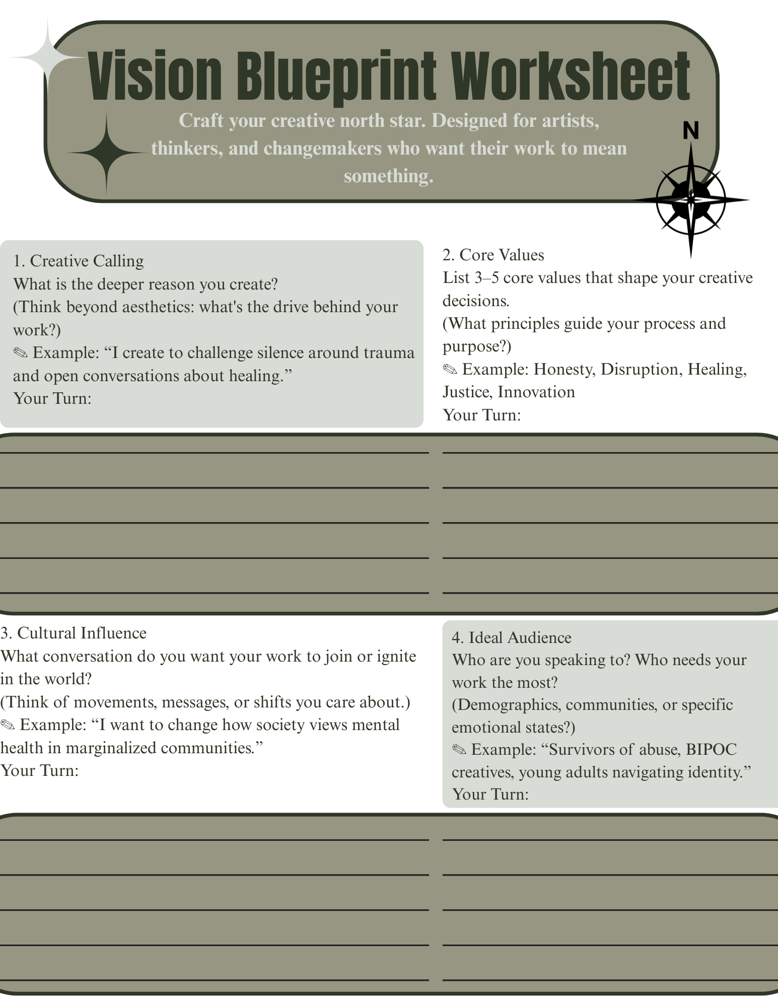 Vision Blueprint Worksheet - Payhip