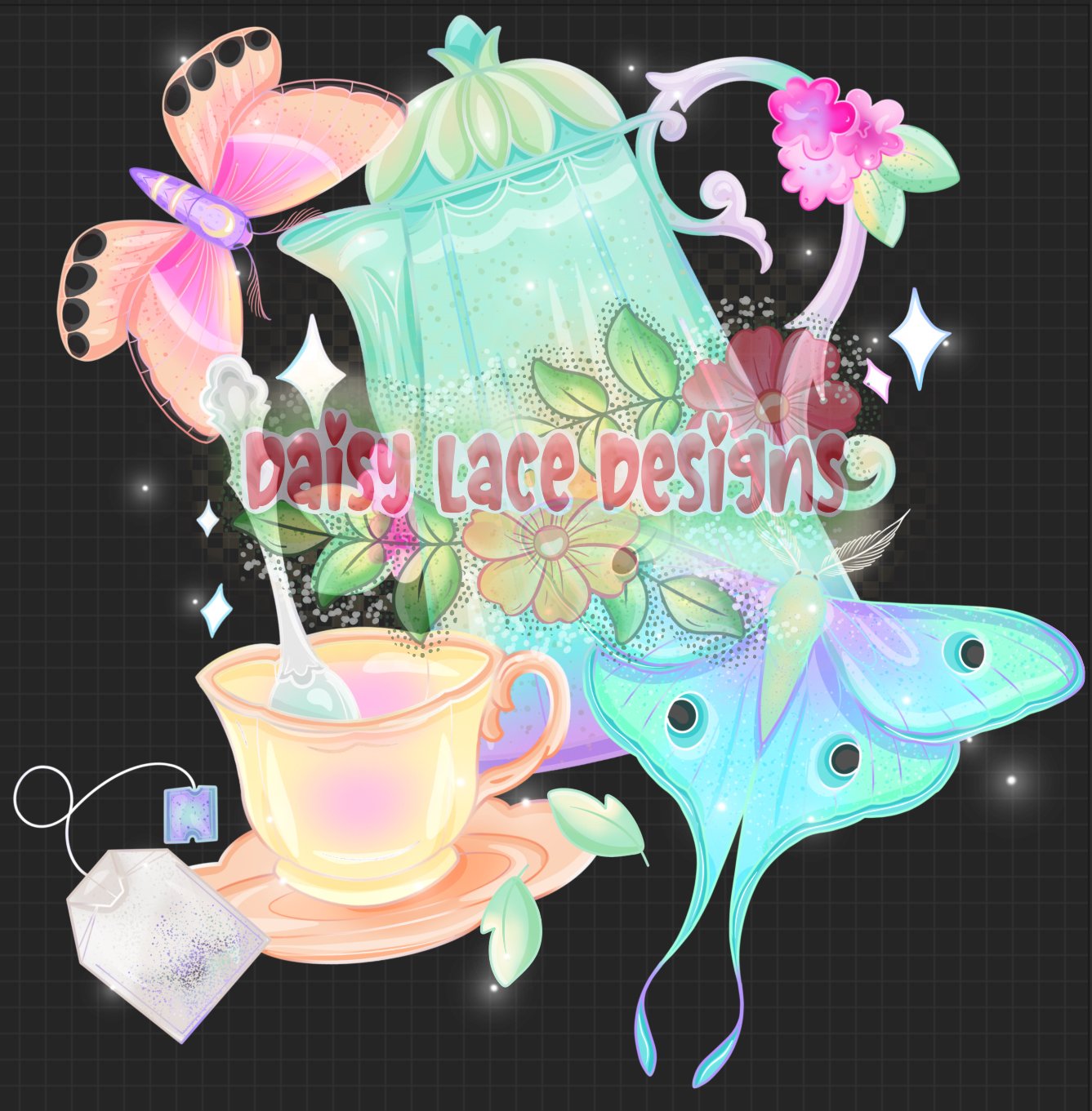 Moth Tea Party PNG - Payhip