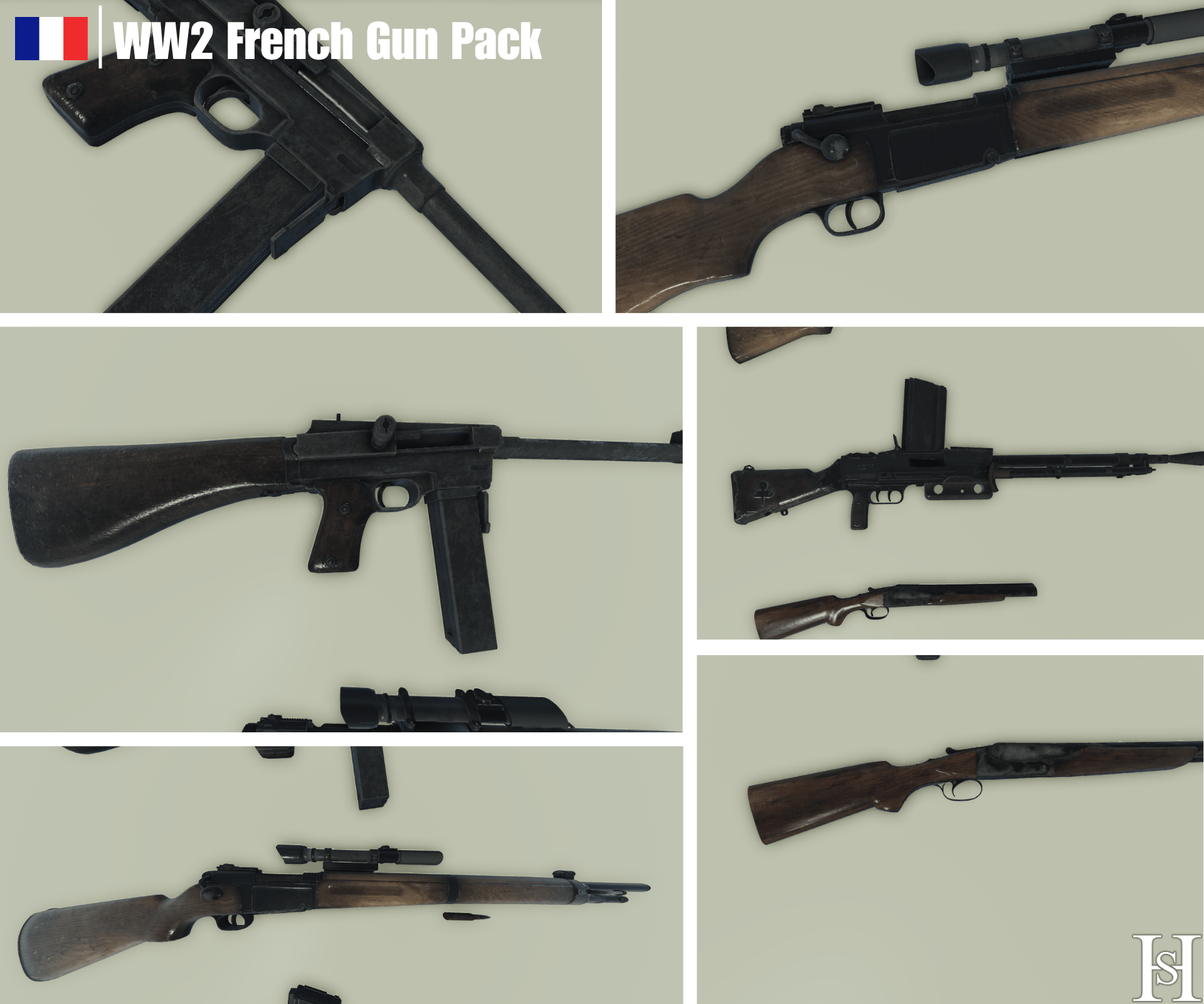 WW2 French Gun Pack PBR - Payhip