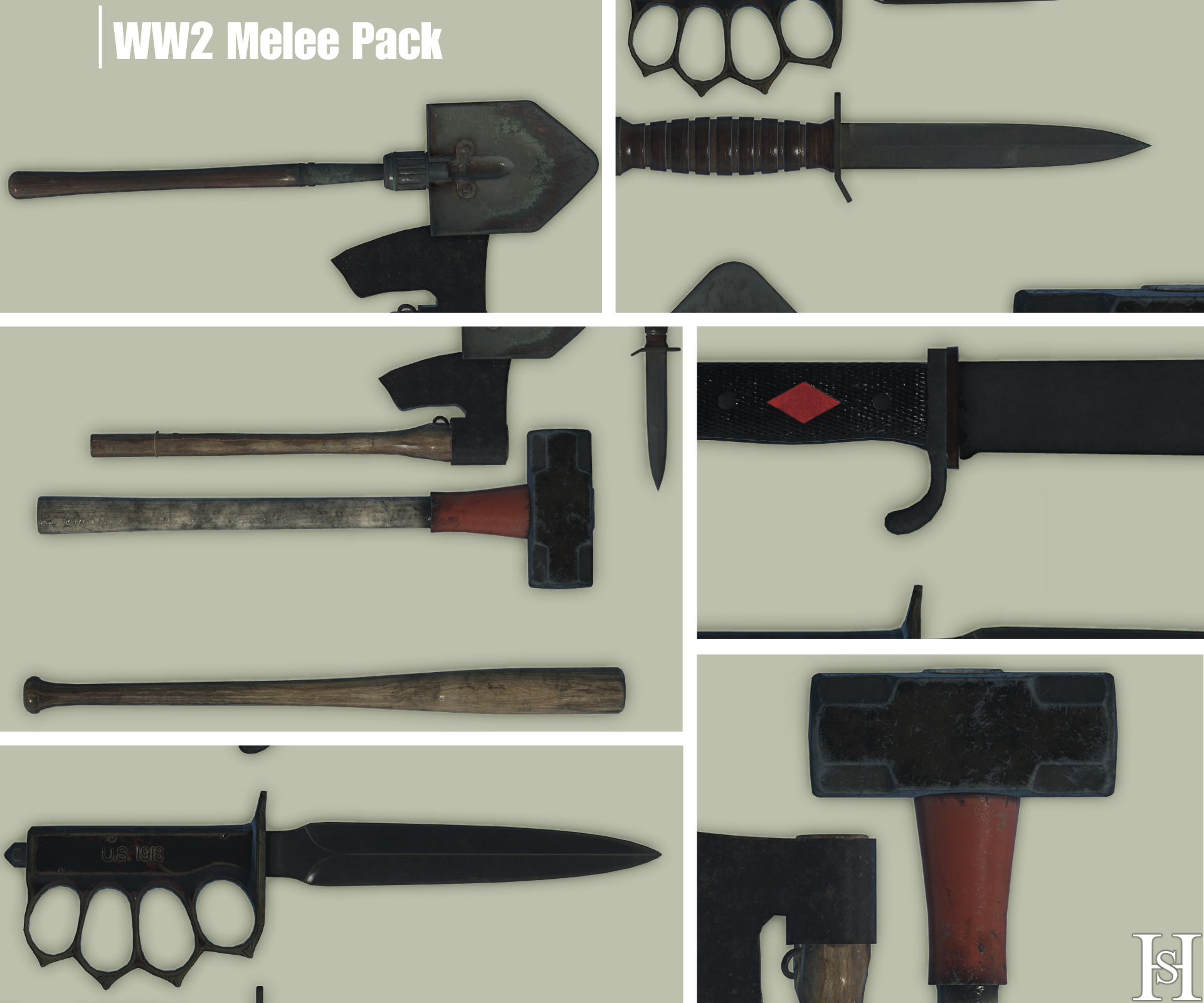 WW2 Melee Pack PBR - Payhip