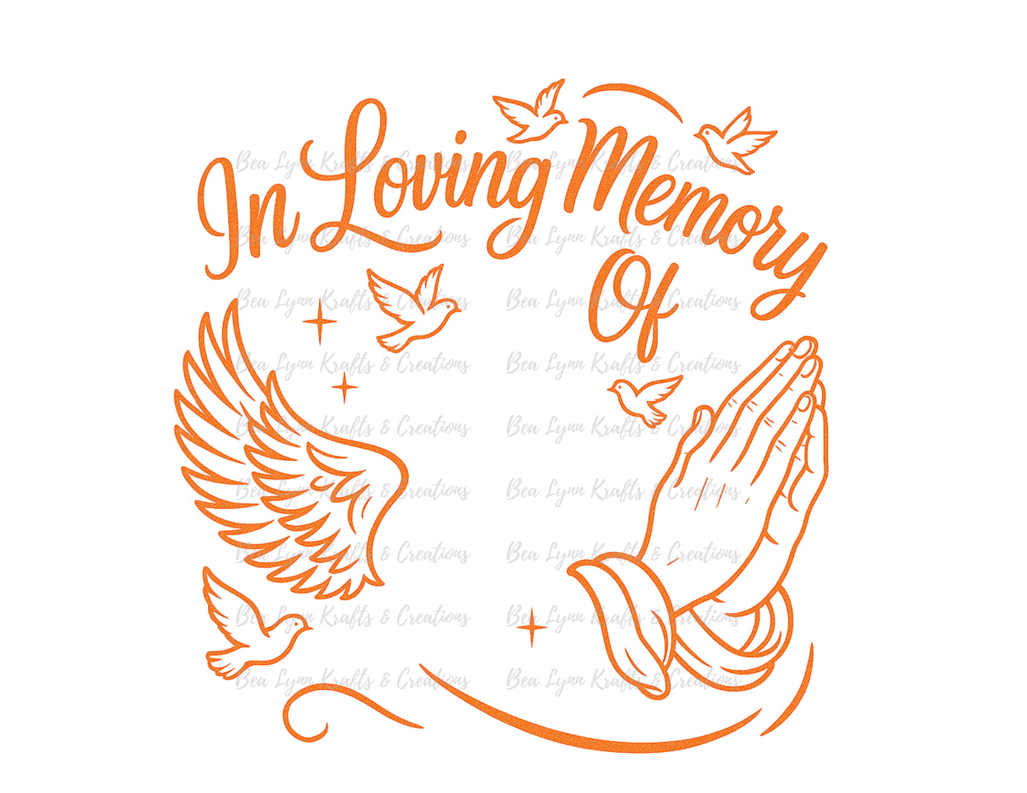 In Loving Memory – Orange Memorial PNG (Transparent & White Background ...