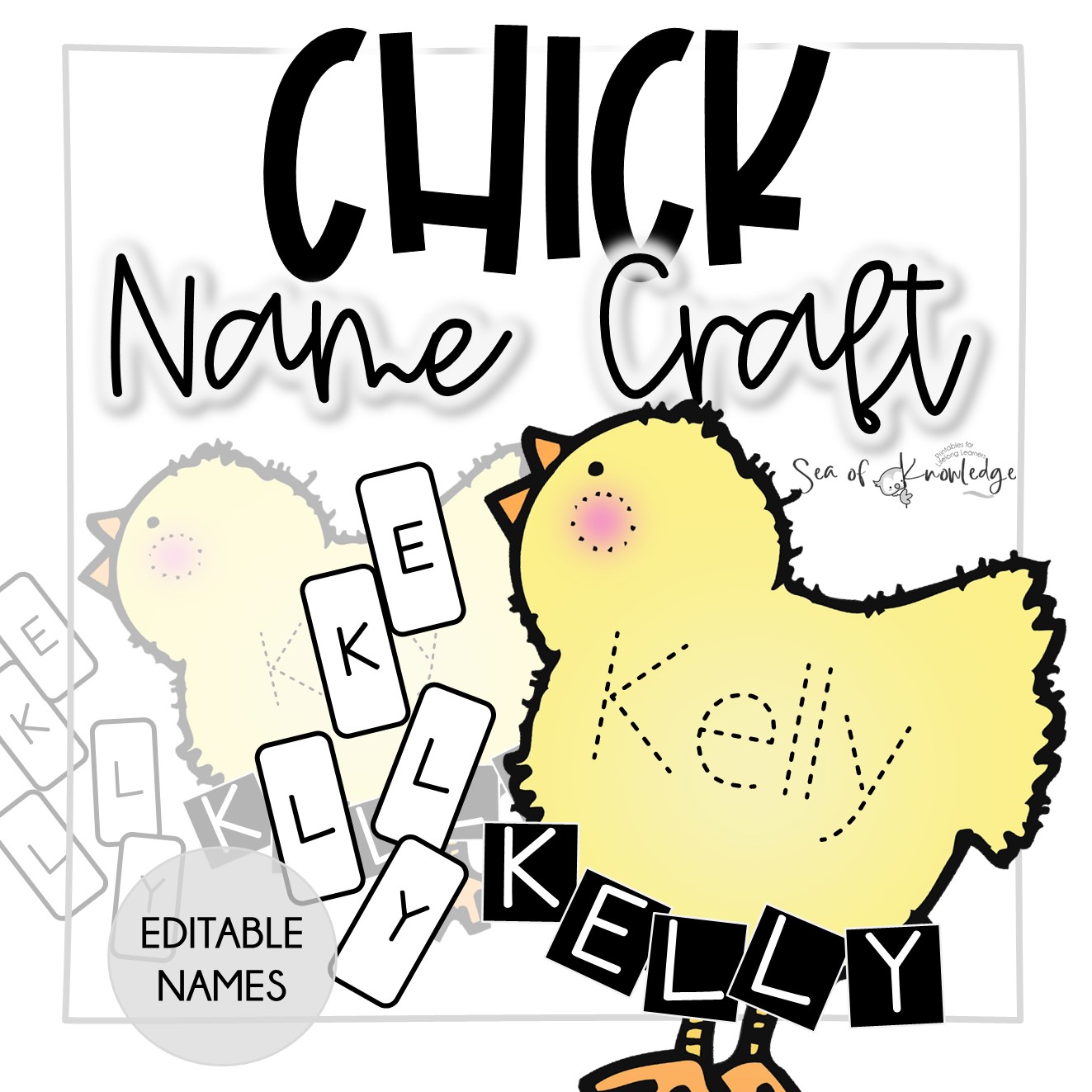 Chick Name Craft | Easter Spring Activities Bulletin Board Ideas - Payhip