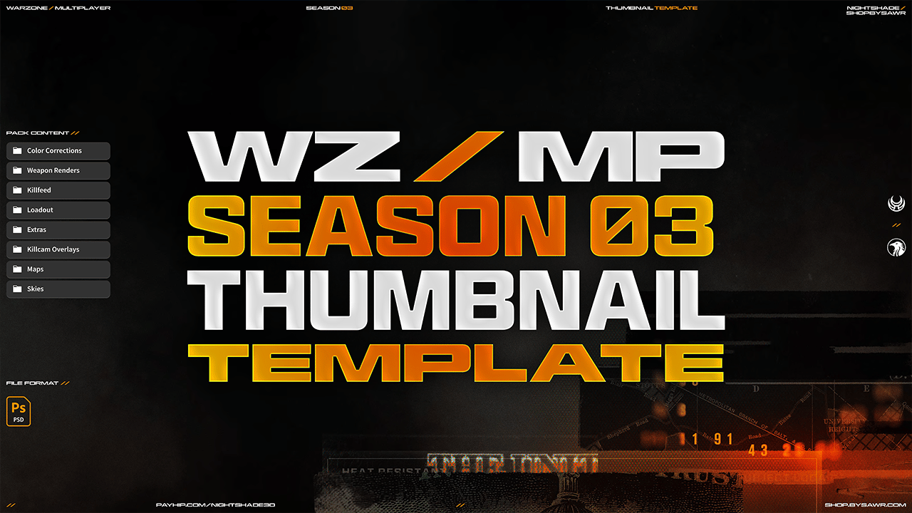 Black Ops 6 WZ/MP Season 03 Thumbnail Template - Payhip