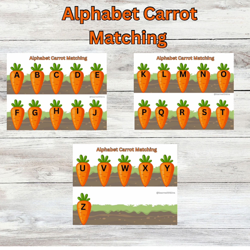 Alphabet Carrot Matching - Payhip