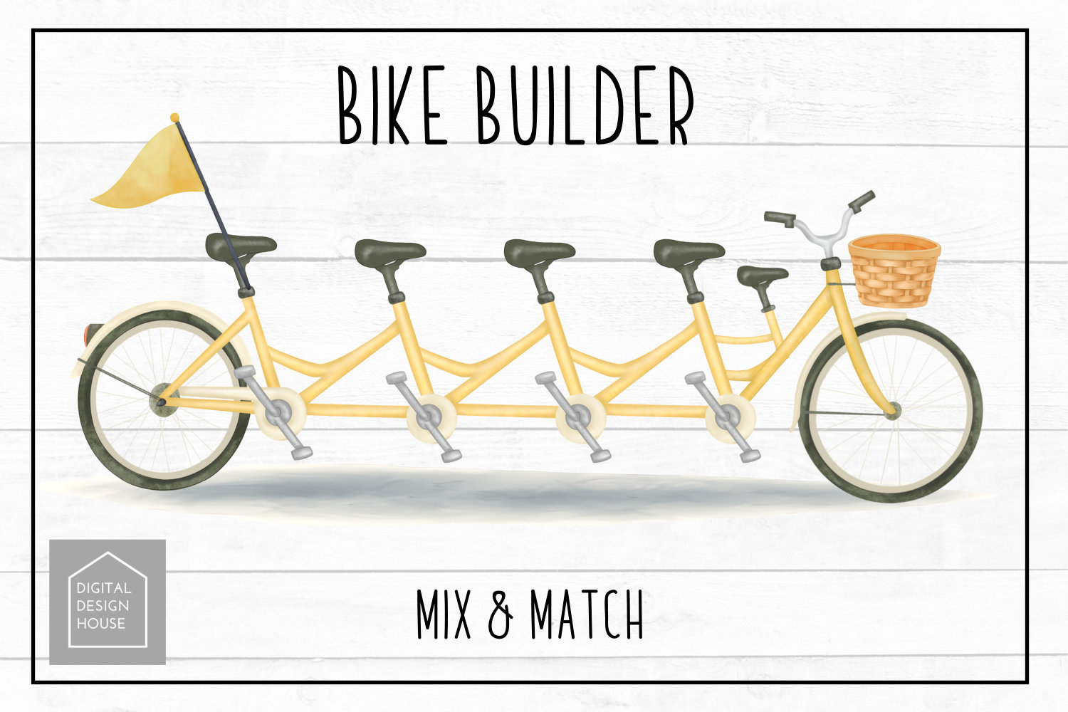 BUILD a BIKE - Create your own TANDEM 5 colours Included - Payhip