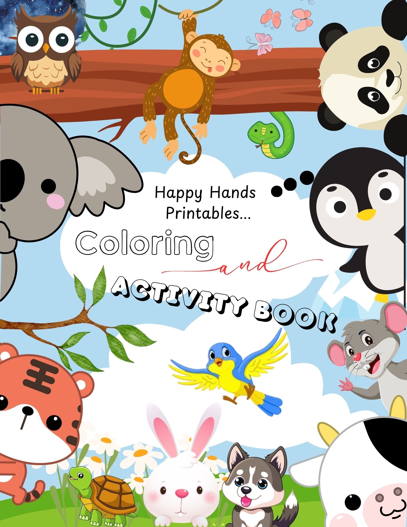 Happy Hands Printables Coloring and Activity Book – Kids Worksheets for ...