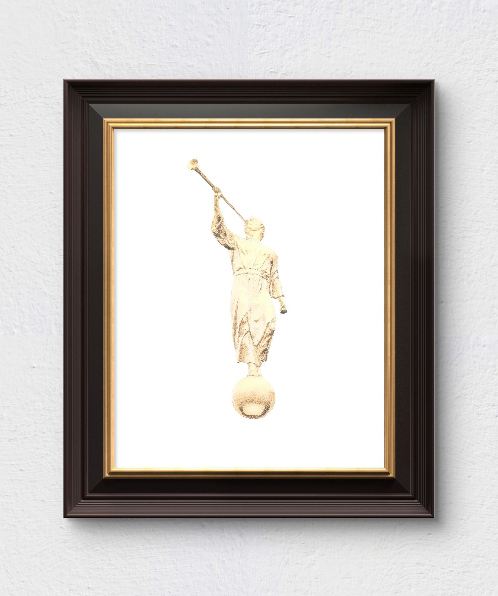 Angel Moroni Statue Watercolor – LDS Christian Art of the Angel Moroni ...