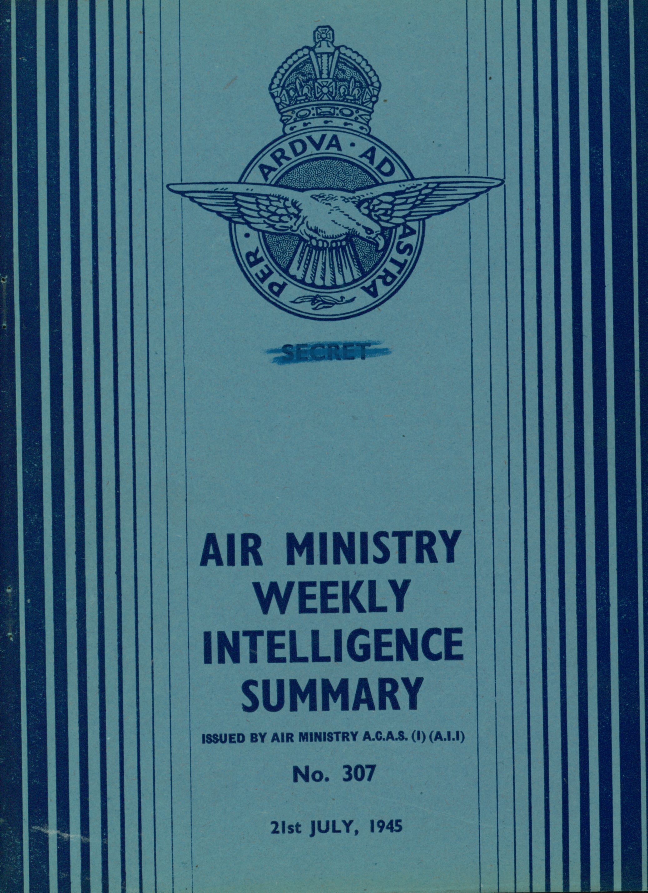 Air Ministry Weekly Intelligence Summary No. 307, 21st July 1945 - Payhip