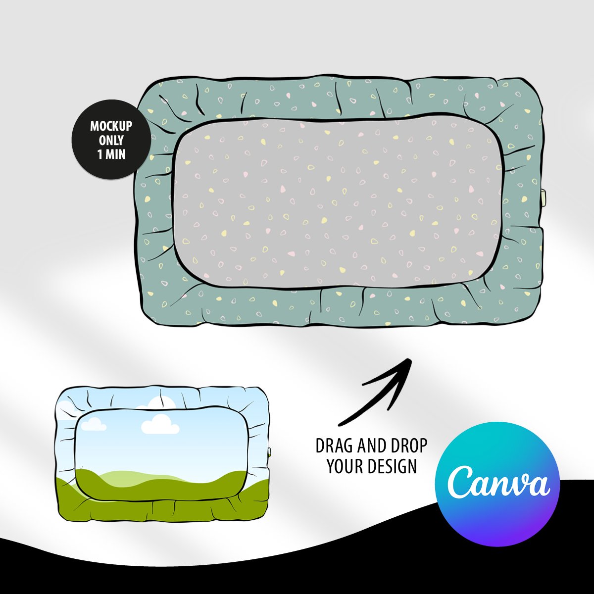 Pet Bed - CANVA Mockup Template