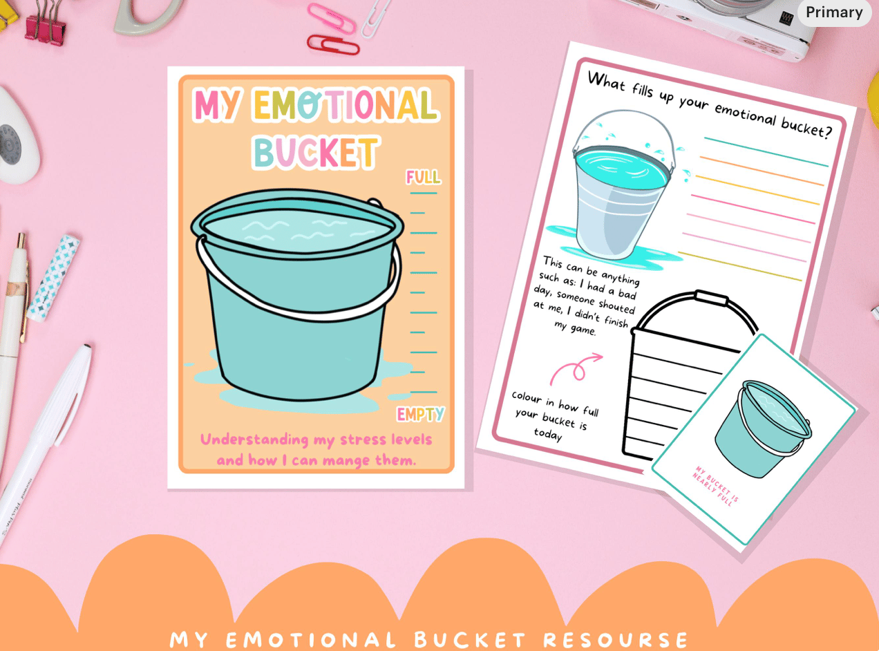 Emotional bucket resource for kids printable digital download ...