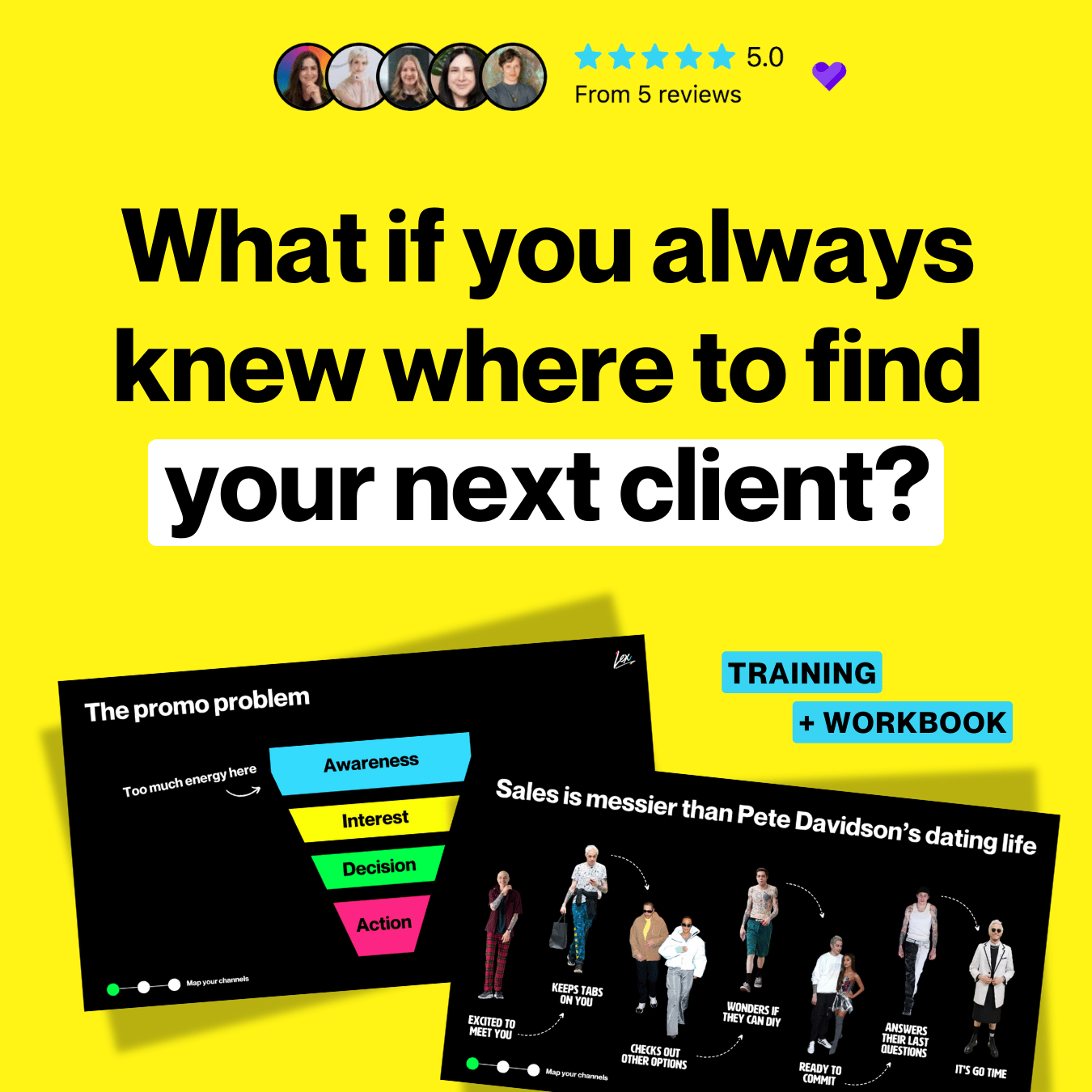 Find your next client: one hour training and workbook