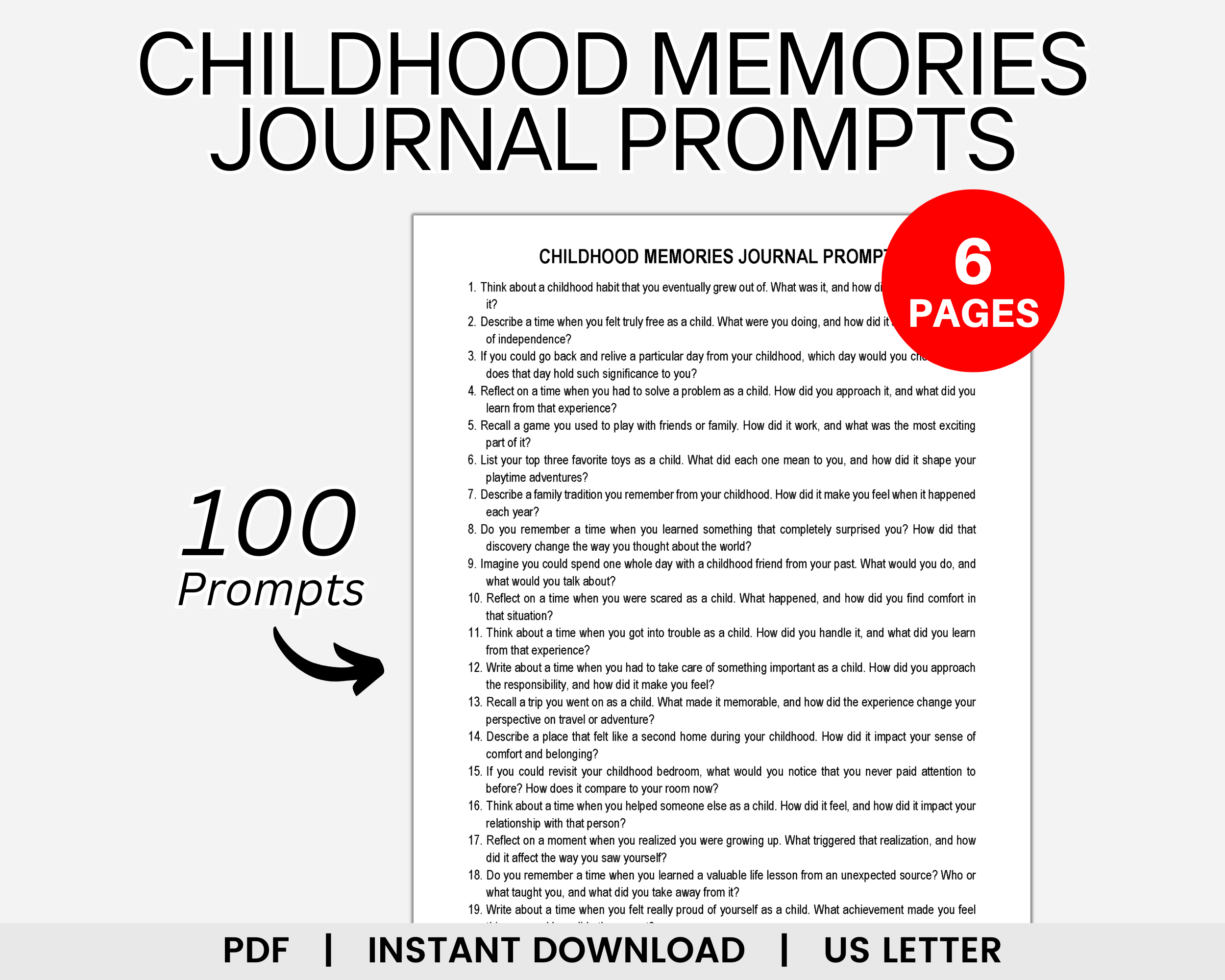 Childhood Memories Journal Prompts, Childhood Memory, Self Reflection ...