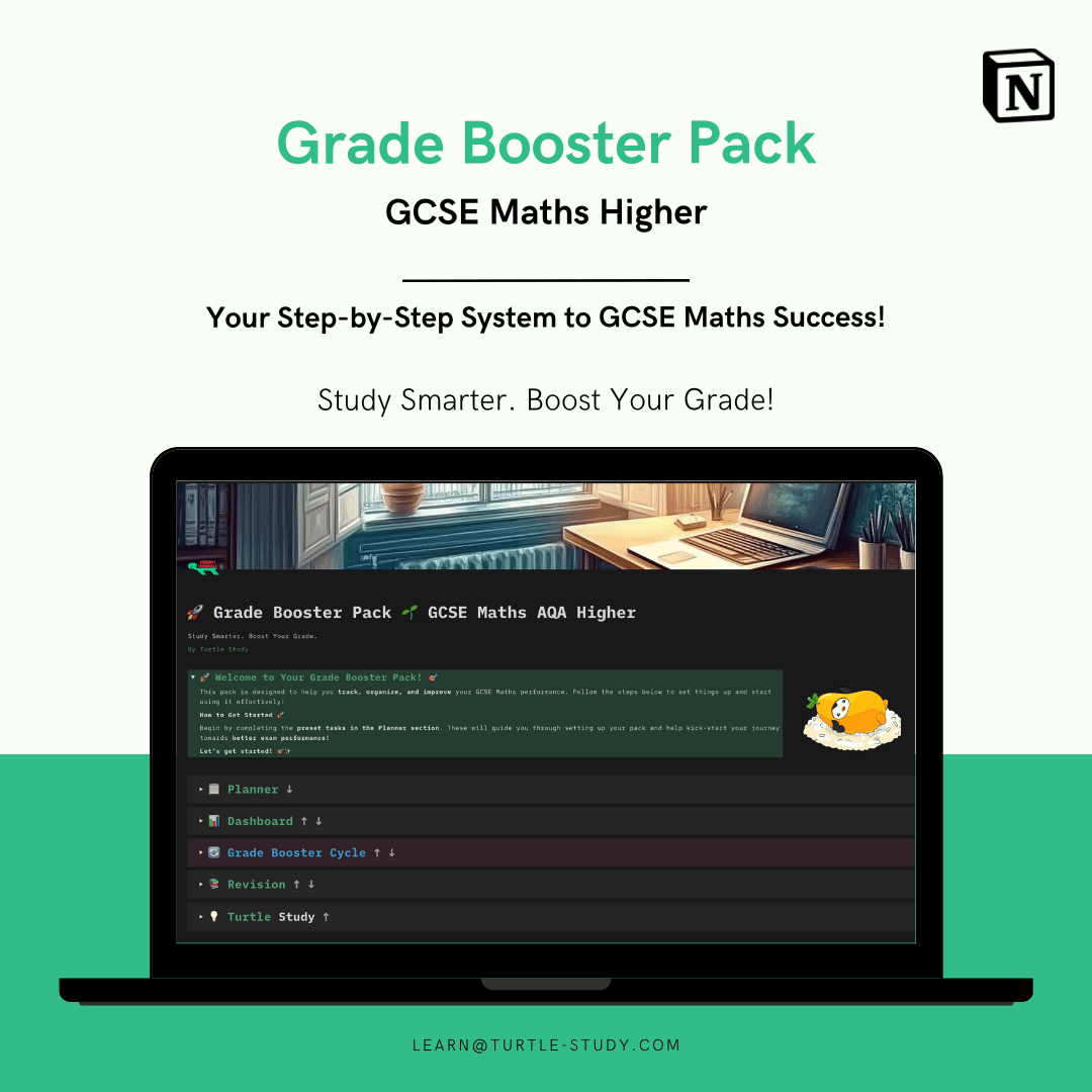 GCSE Maths Higher | Ultimate Grade Booster Pack by Turtle Study