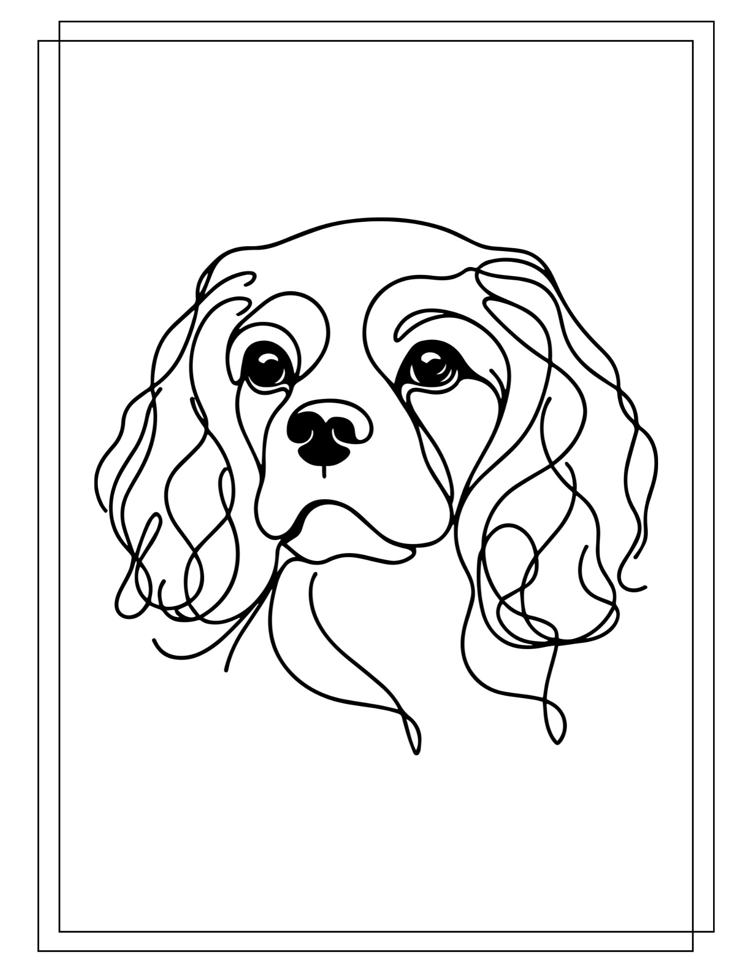 CAVALIER KING CHARLES SPANIEL Printable Card.7 - Payhip