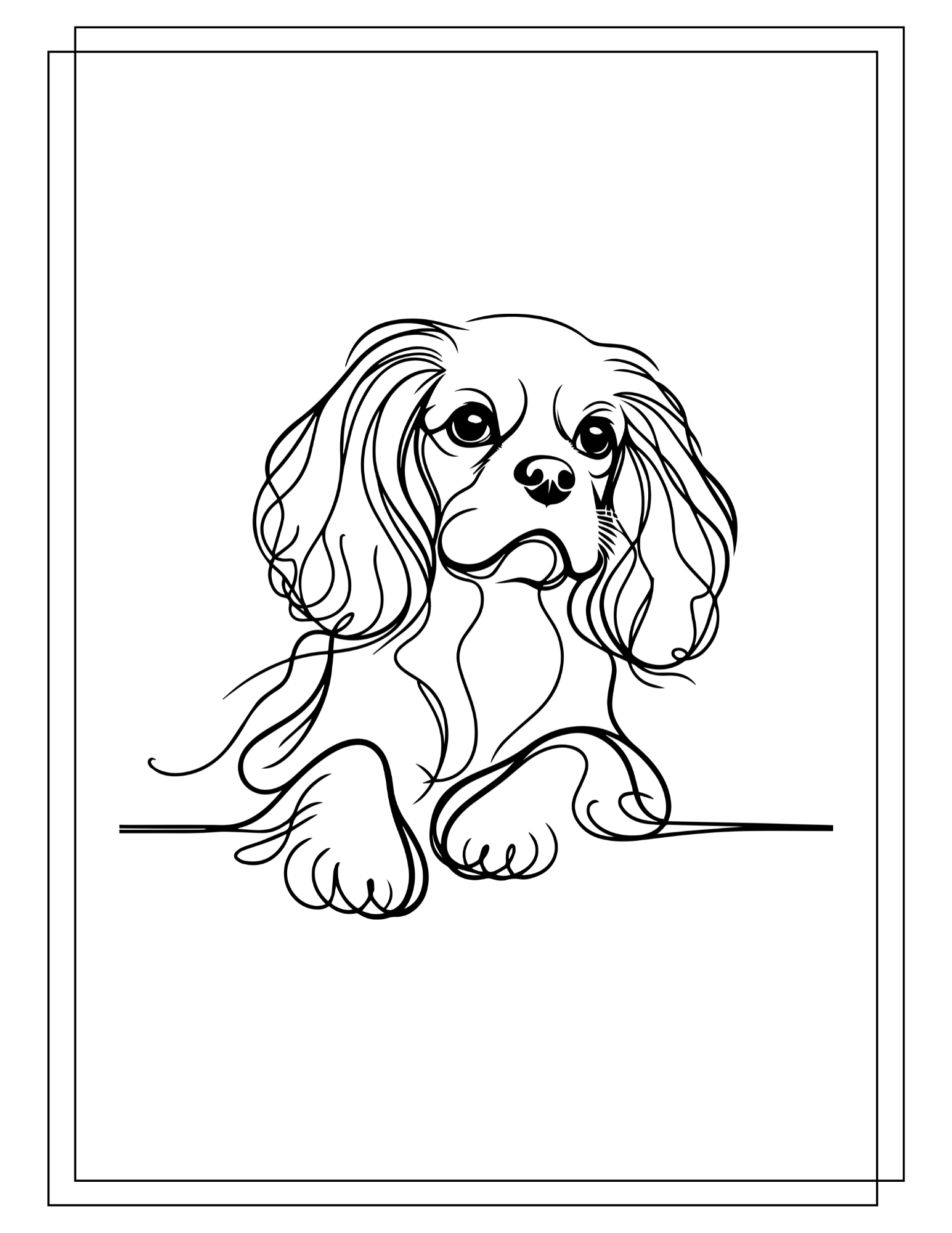CAVALIER KING CHARLES SPANIEL Printable Card.8 - Payhip