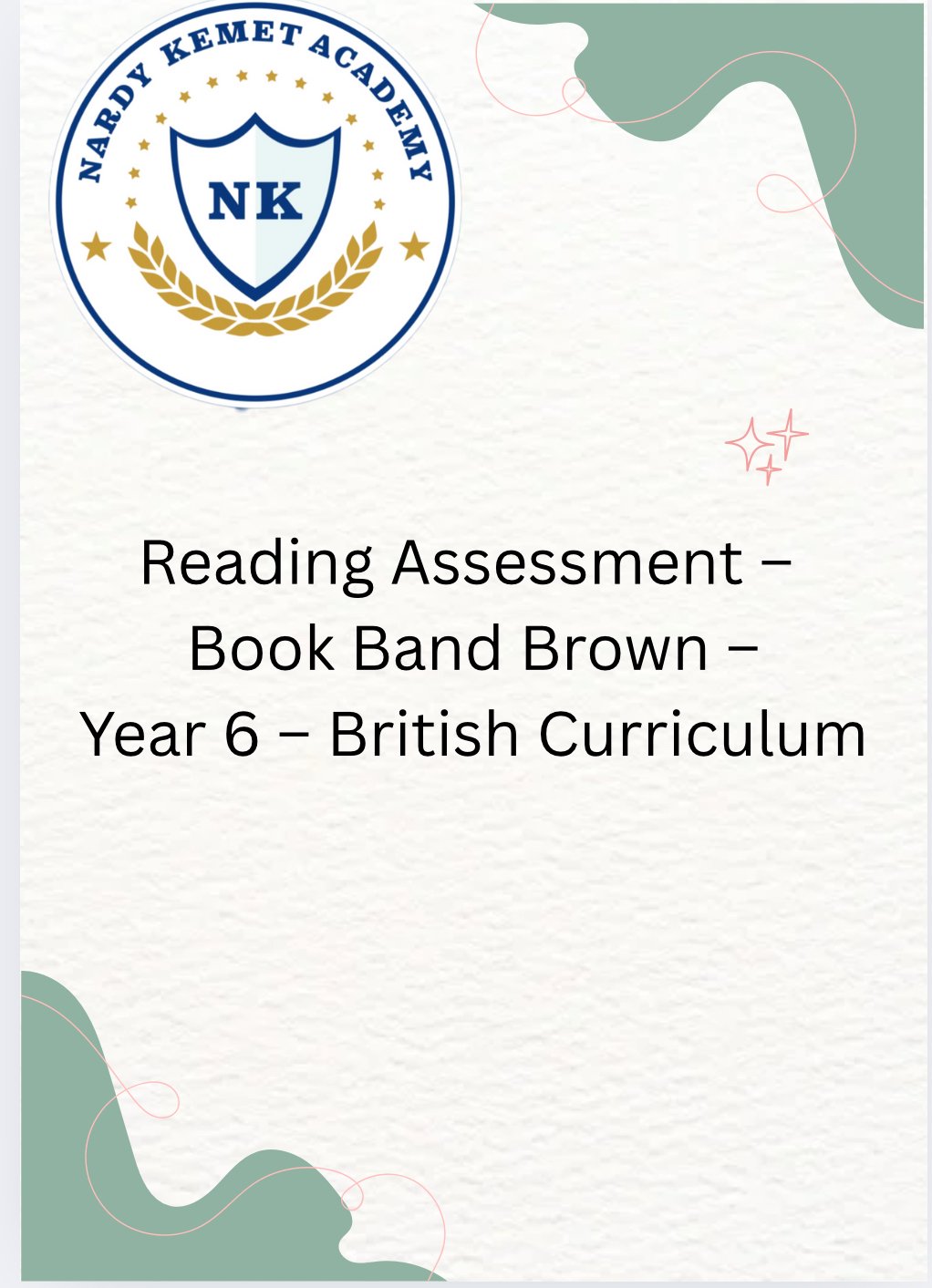 Reading Assessment – Book Band Brown – Year 4 – British Curriculum - Payhip