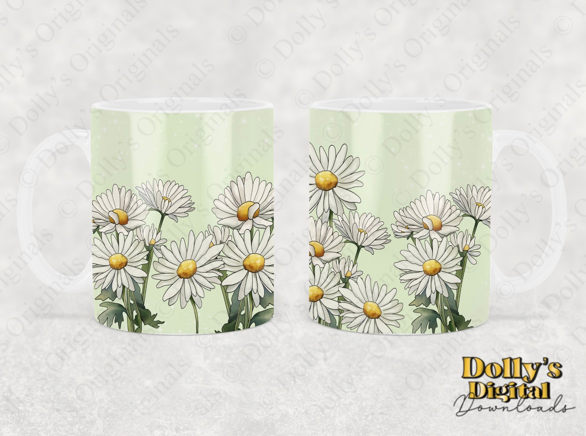 Daisy Full Print Mug Wraps - Payhip
