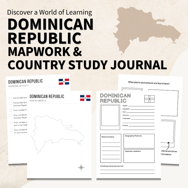 Dominican Republic Mapwork & Country Study Journal