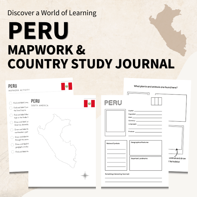 Peru Mapwork & Country Study Journal
