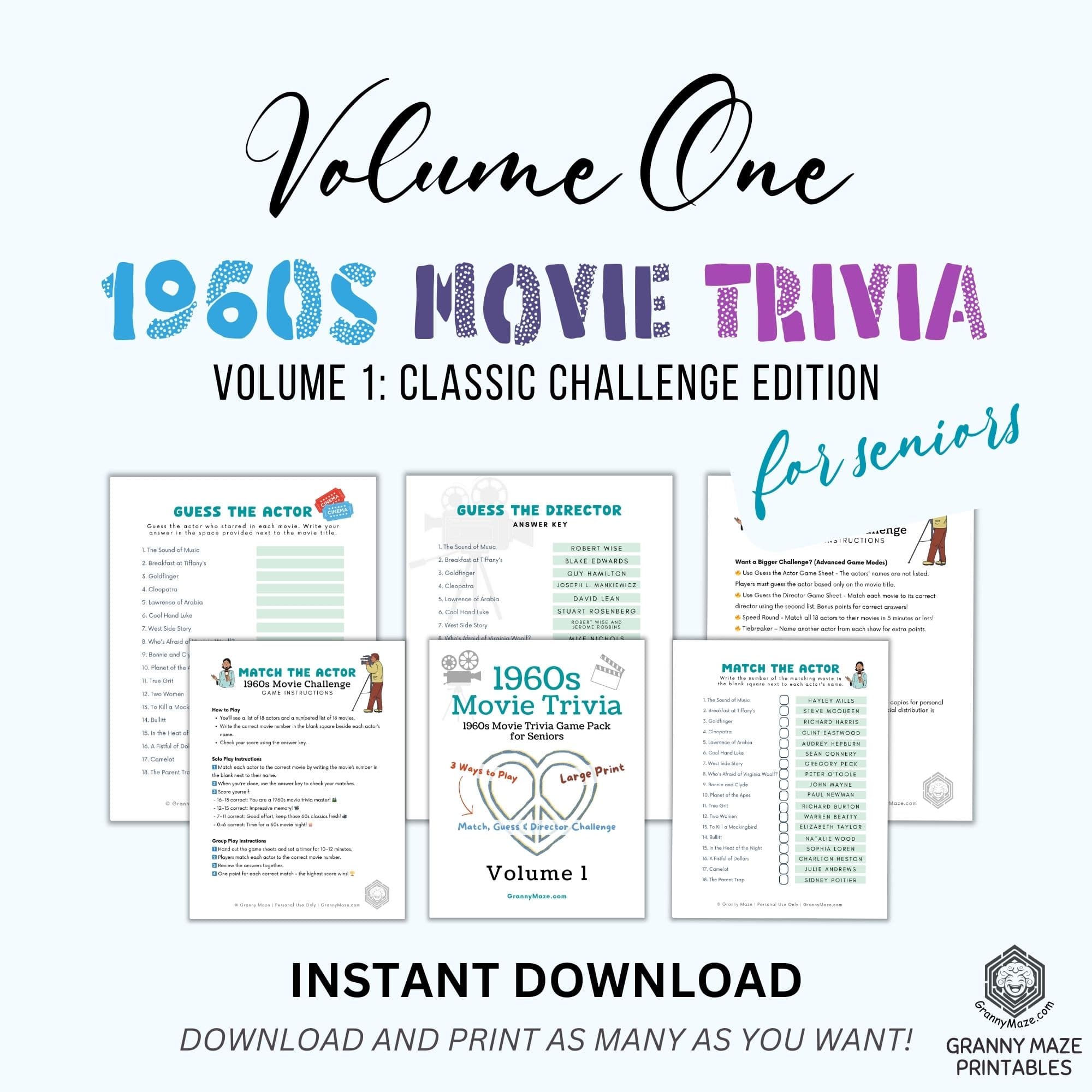 Remember When: True or False Trivia Game for Seniors