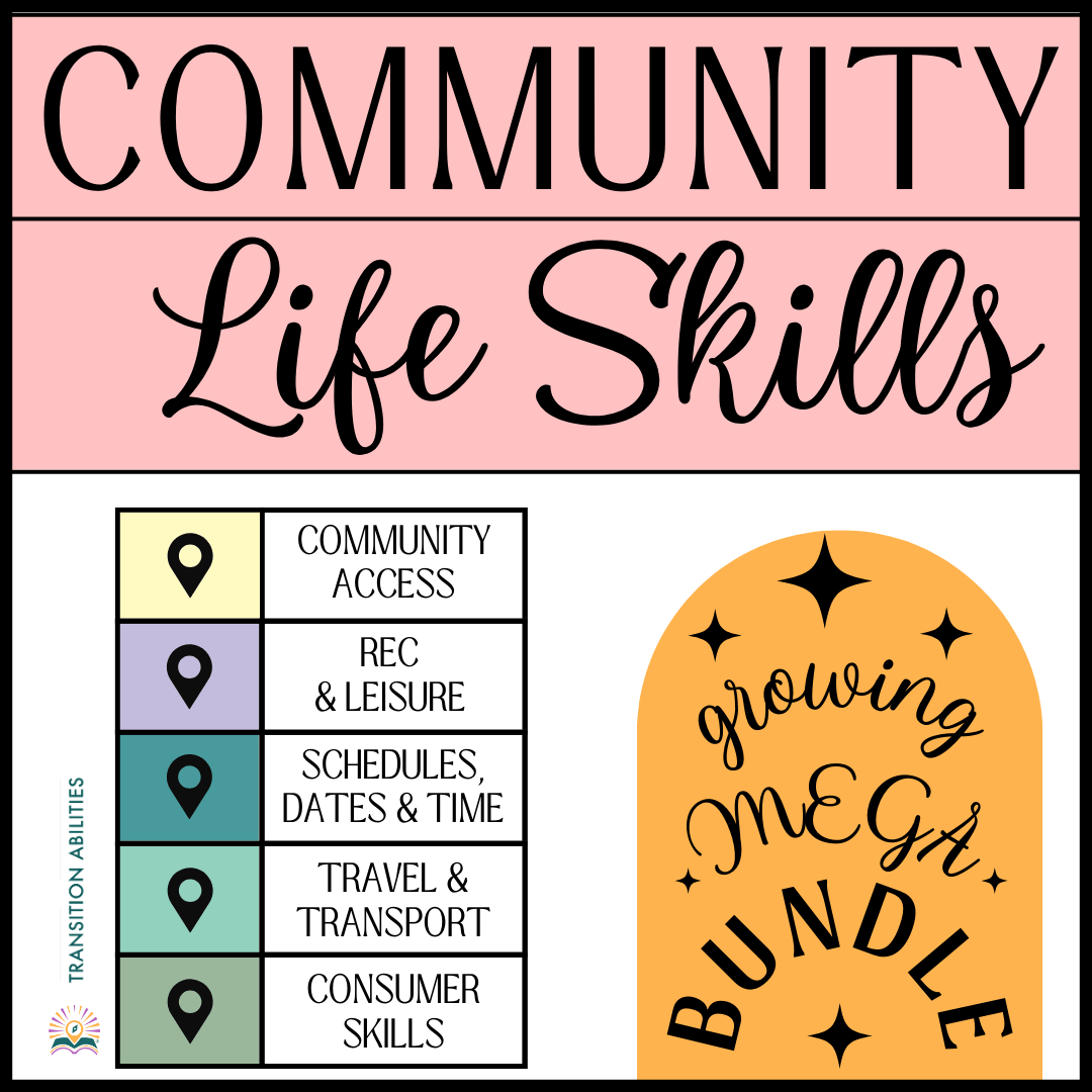 FULL YEAR Growing Community Life Skills | SPED High School Bundle