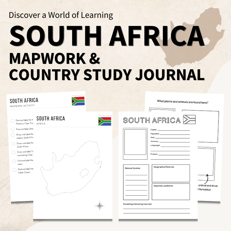 South Africa Mapwork & Country Study Journal