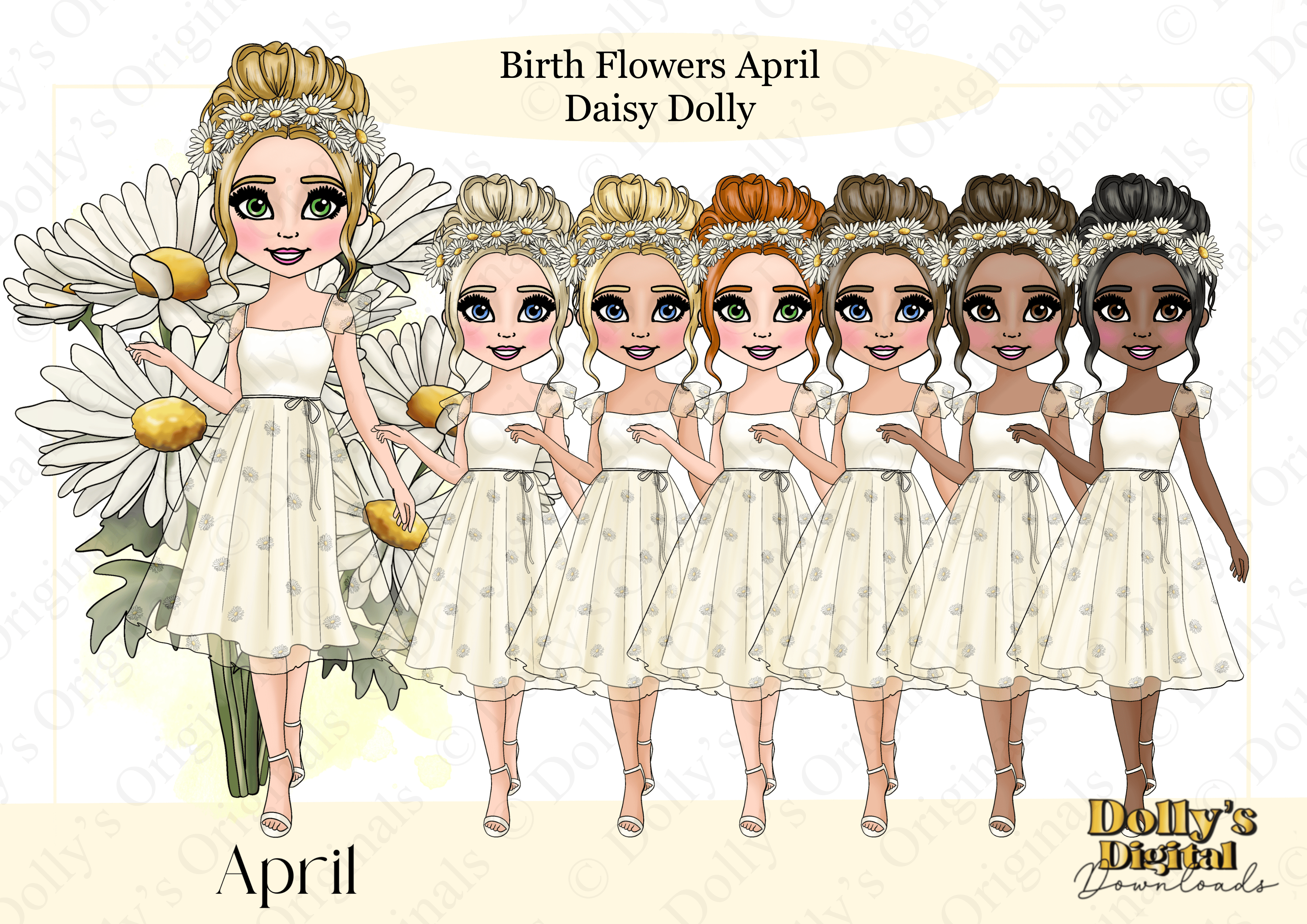 Birth Flowers April Daisy Dolly - Payhip