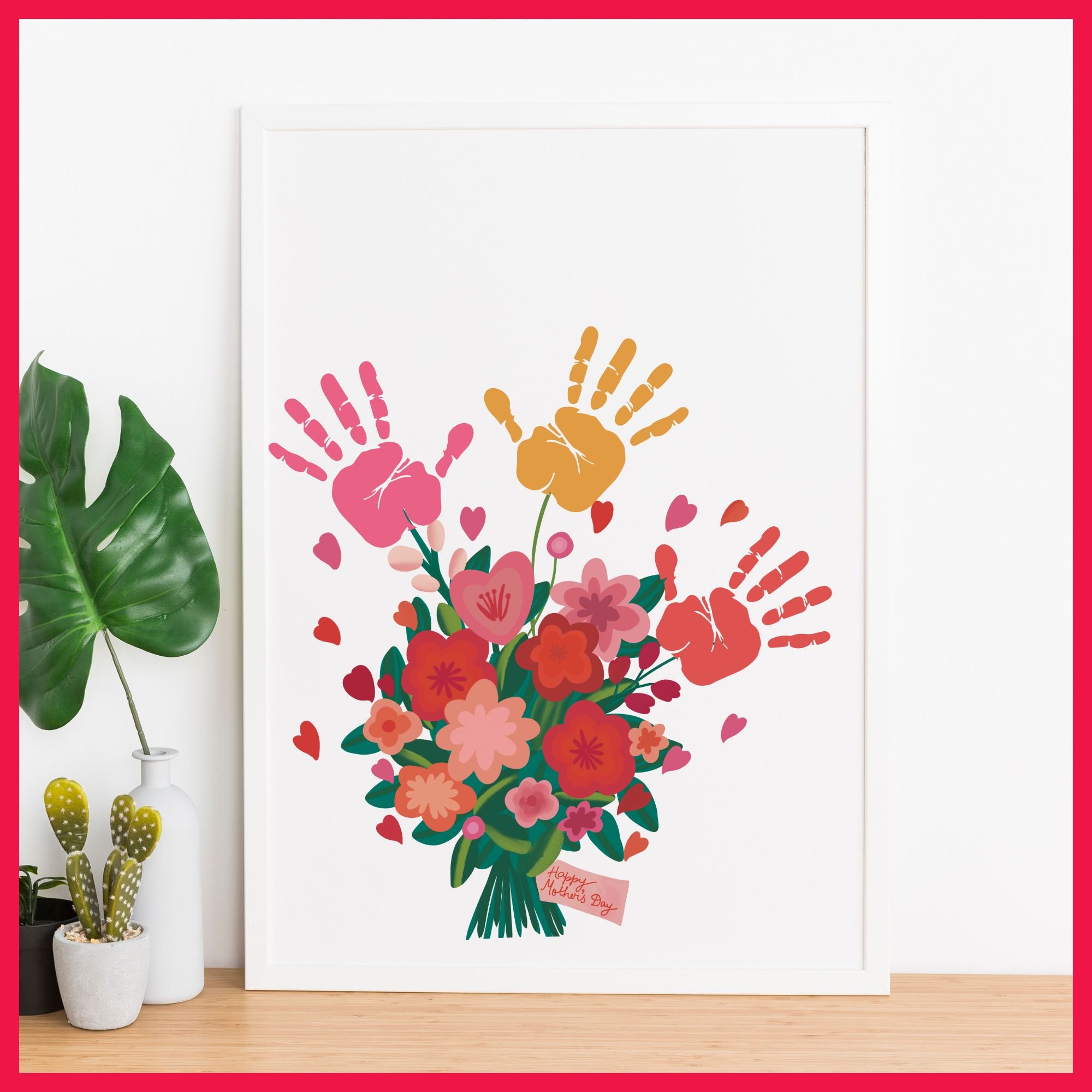 Mothers Day Handprint Printable Keepsake Flower Handprint Mothers Day ...