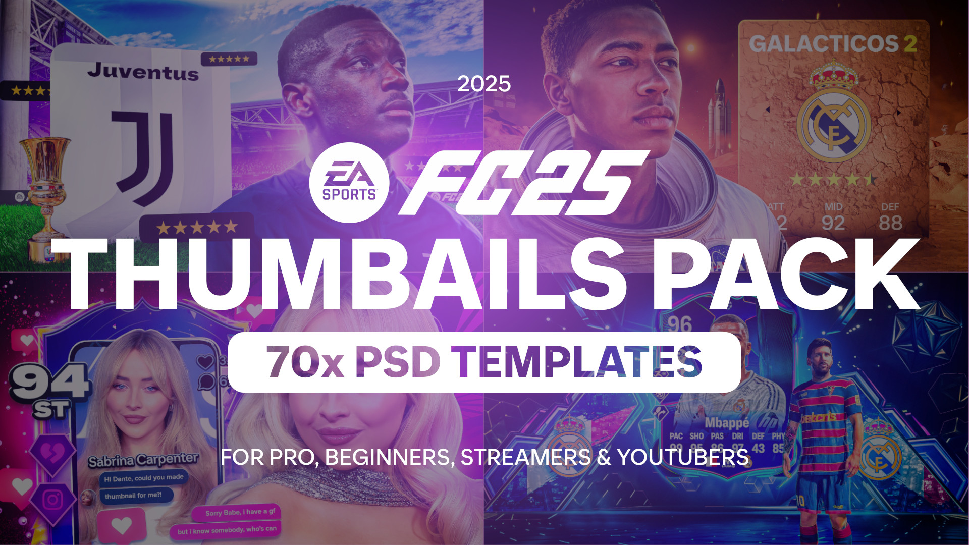 FC 25 | 70 THUMBNAILS TEMPLATES [EXPIRES IN 10 DAYS] - Payhip