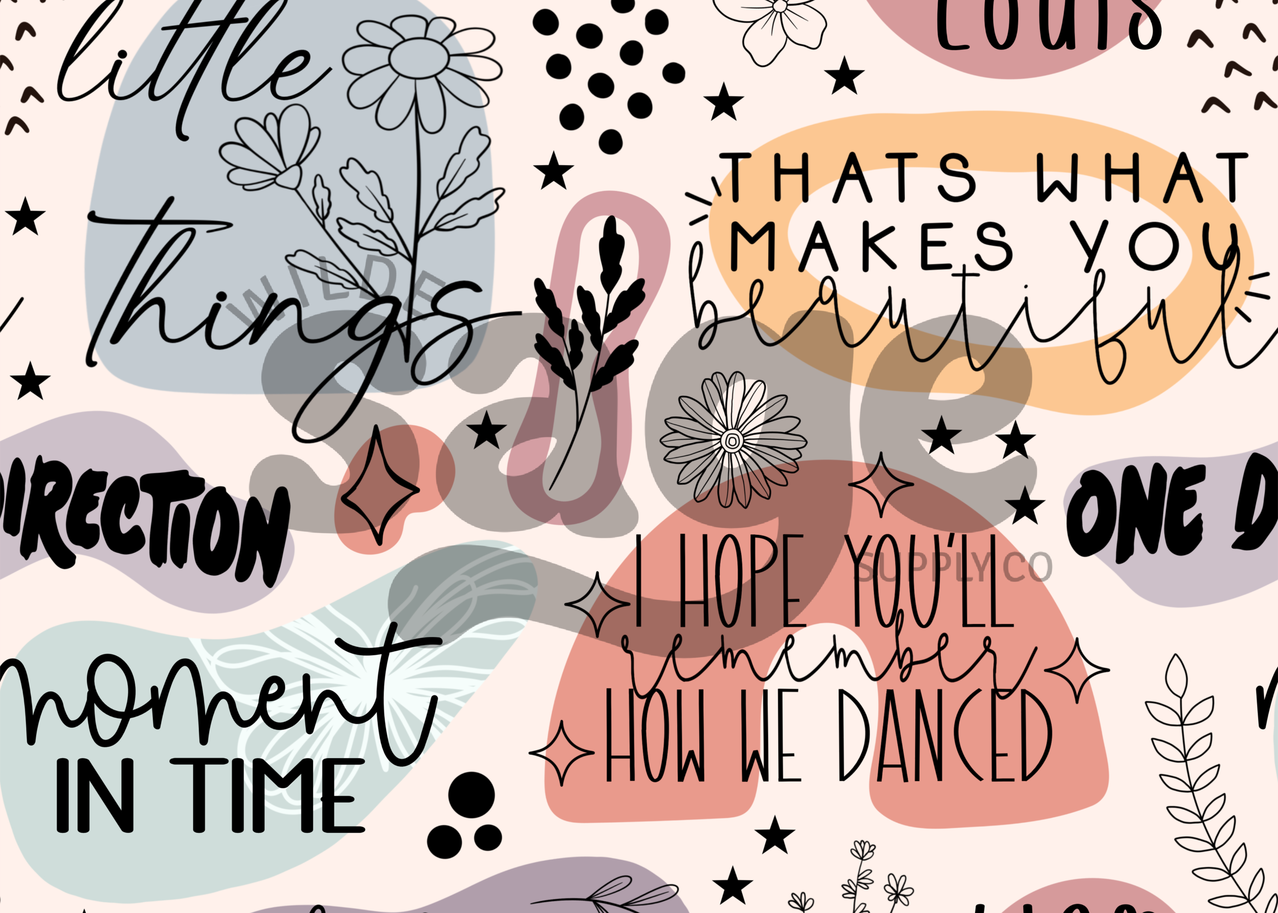 Boho Direction Lyrics Seamless - Payhip