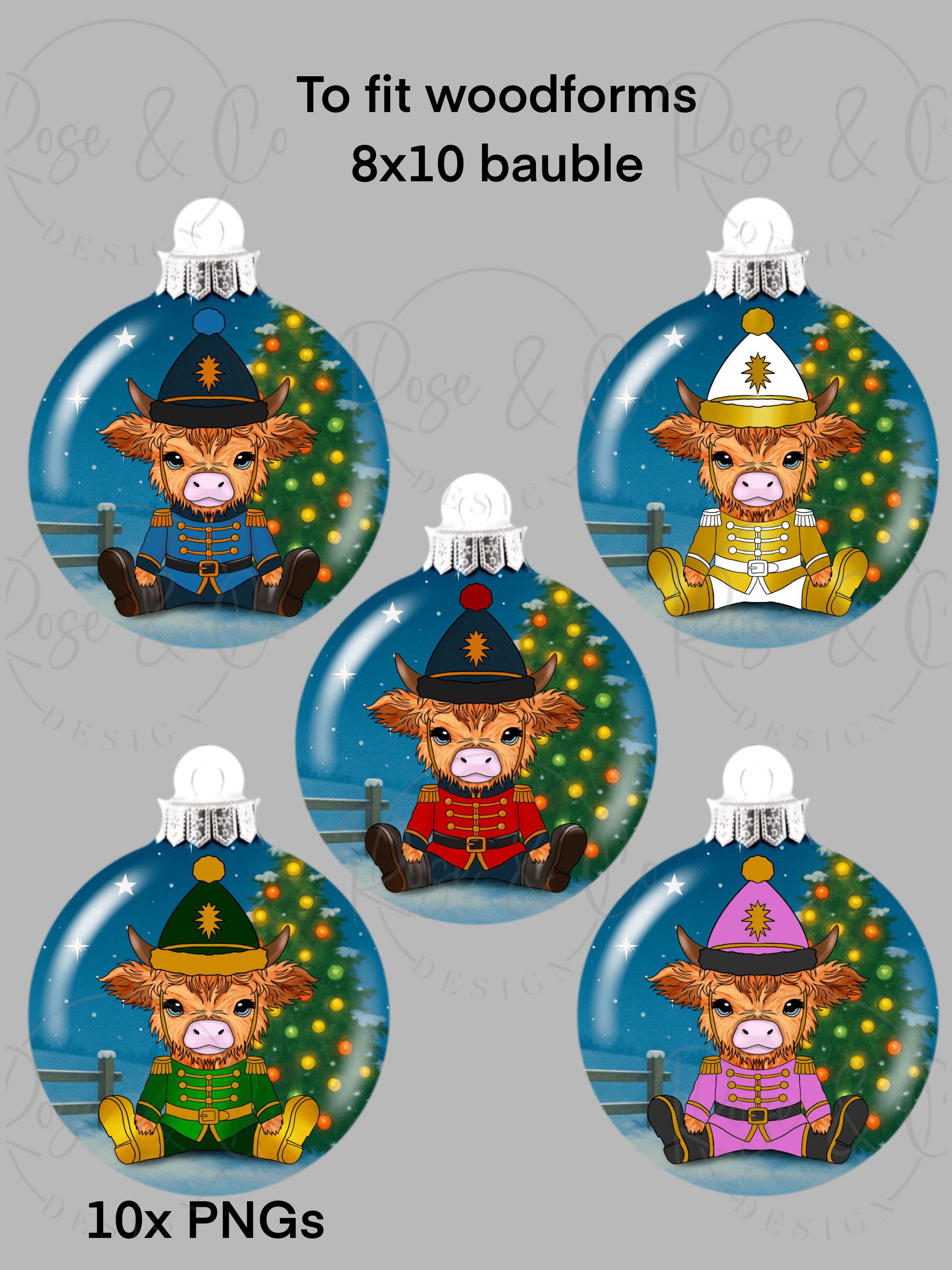 Nutcracker baubles (8x10 WF bauble) - Payhip