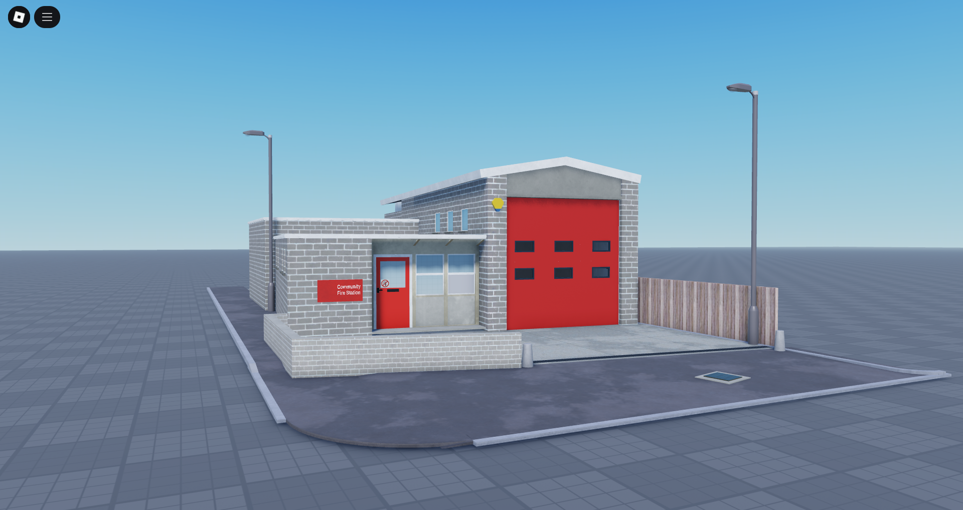One-Bay Fire Station Exterior - Payhip