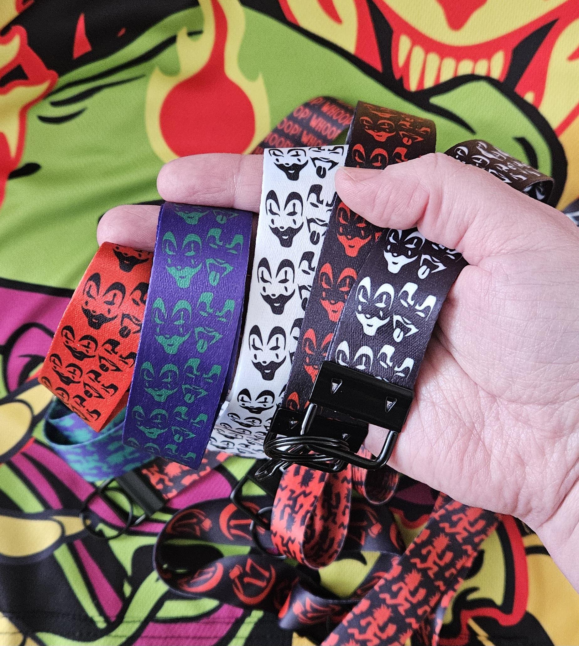 6 inch Juggalo Clown Face Juggalette Inspired Keyfob Strap Wristlet ...