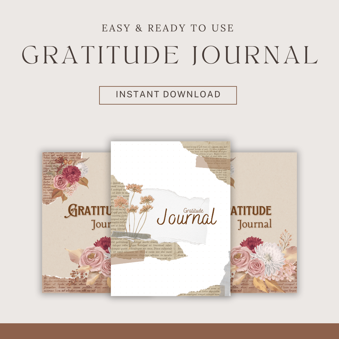 🌿 Printable Boho Gratitude Journal – A Mindful Path to Inner Peace 🌿