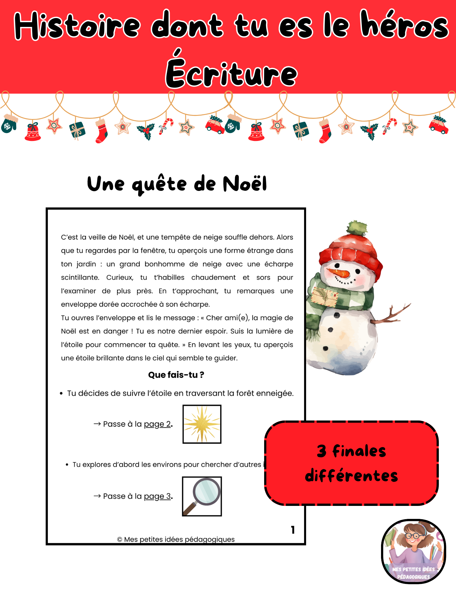 La quête de Noël-Écriture dont tu es le héros - Payhip