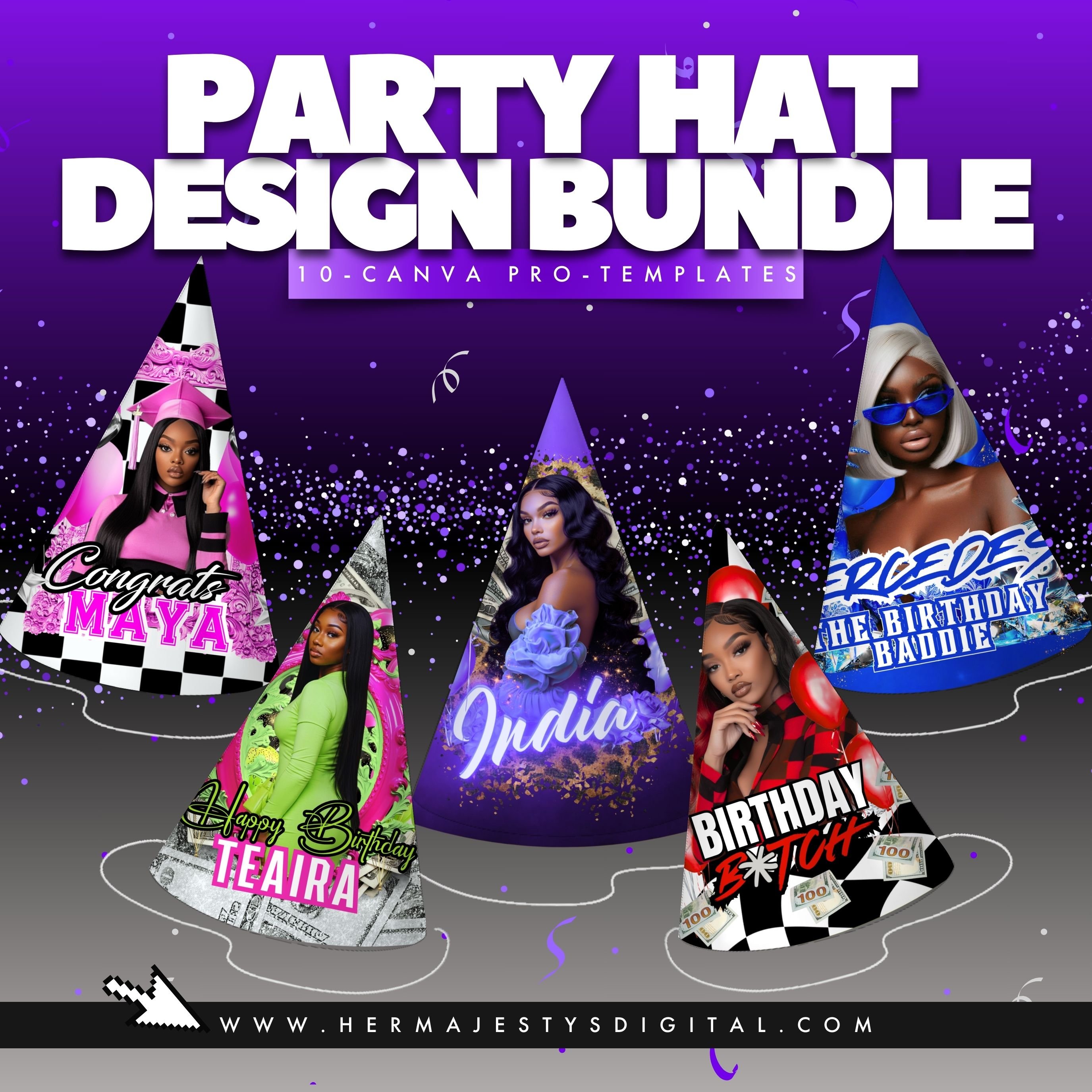 10 Party Hat Design Bundle Templates - Payhip
