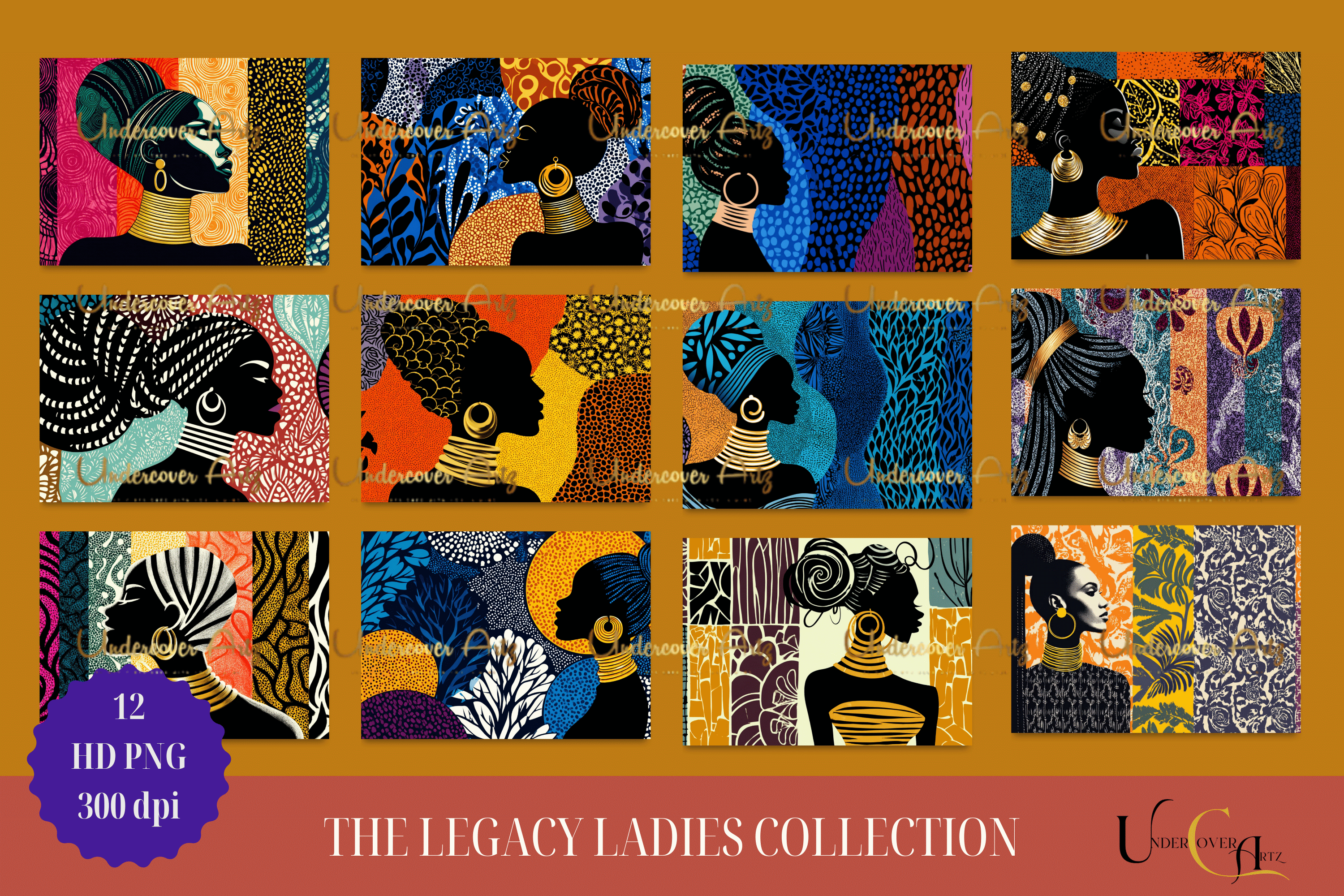 Legacy Ladies Collection – 12-Piece Afrocentric PNG Bundle - Payhip
