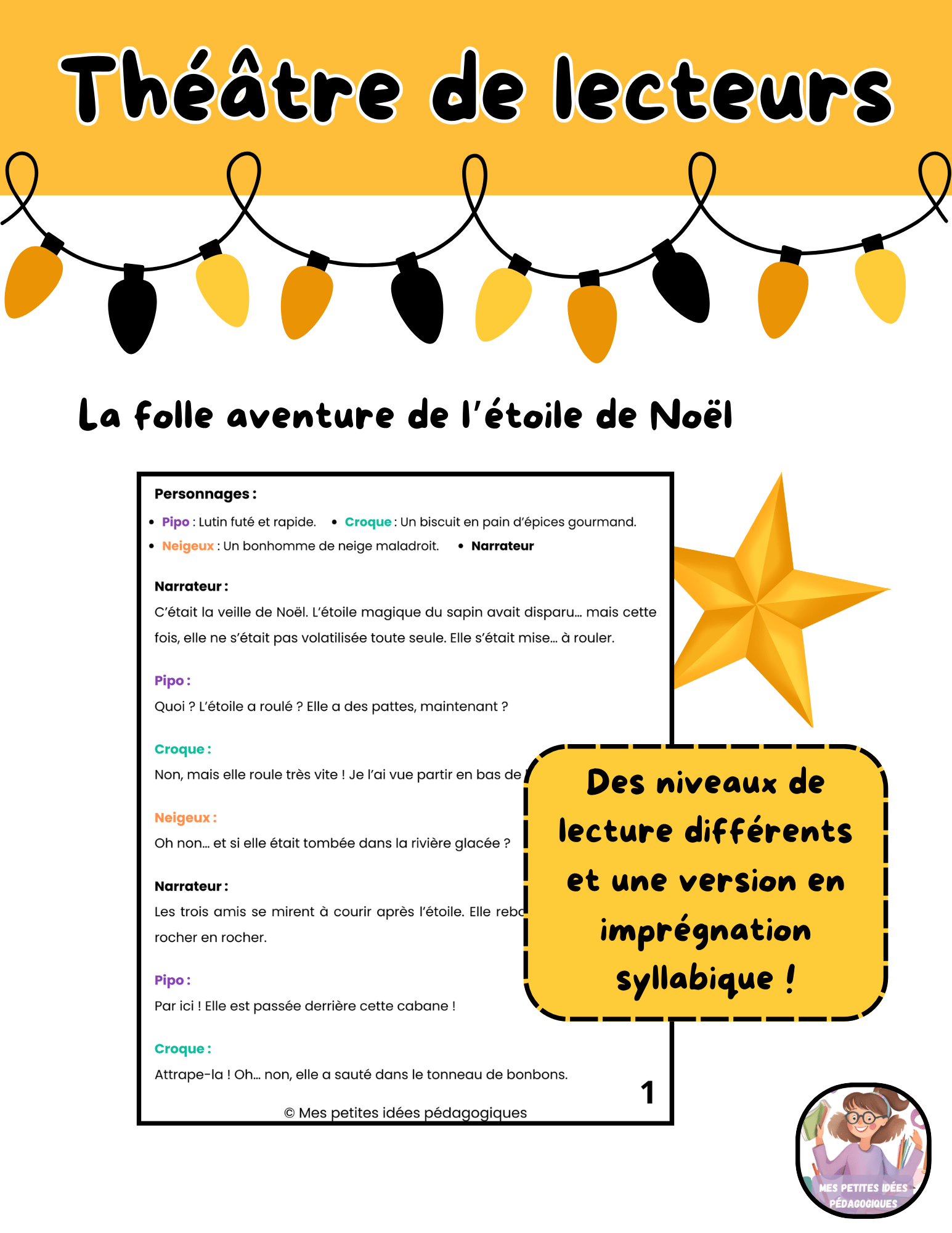 La folle aventure de l'étoile de Noël-Théâtre de lecteurs - Payhip