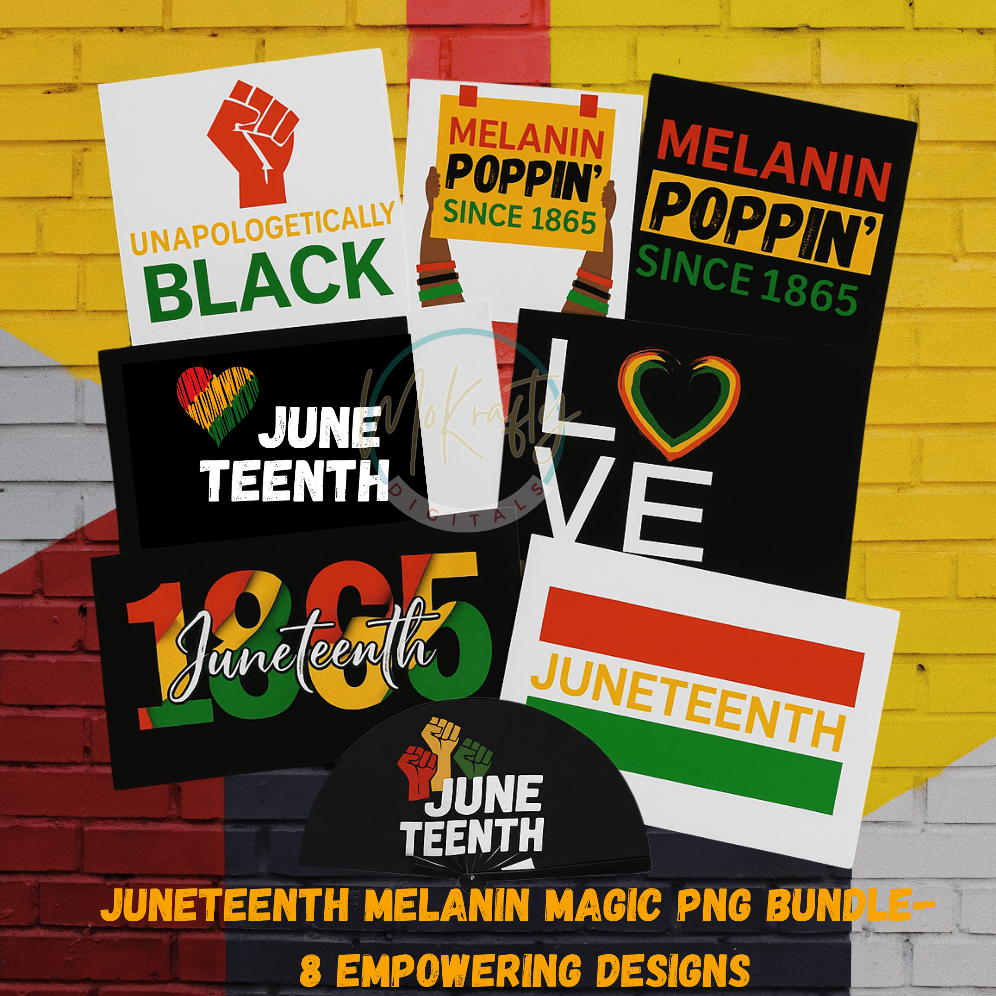 JUNETEENTH MELANIN MAGIC PNG BUNDLE- 8 EMPOWERING DESIGNS - Payhip