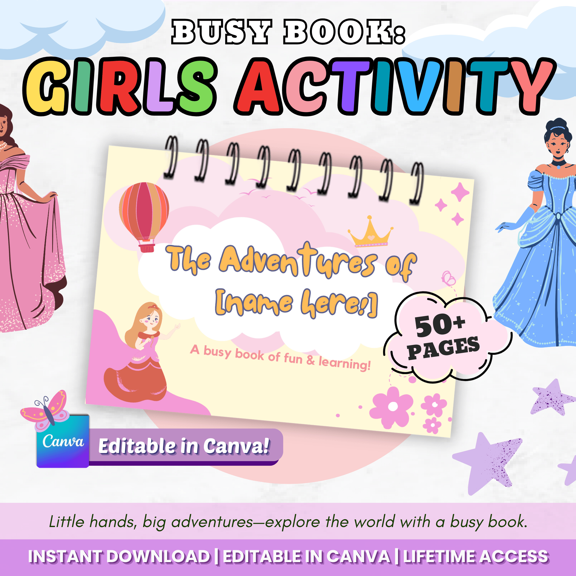 Princess Busy Book for Toddlers, Educational Binder, Homeschool ...