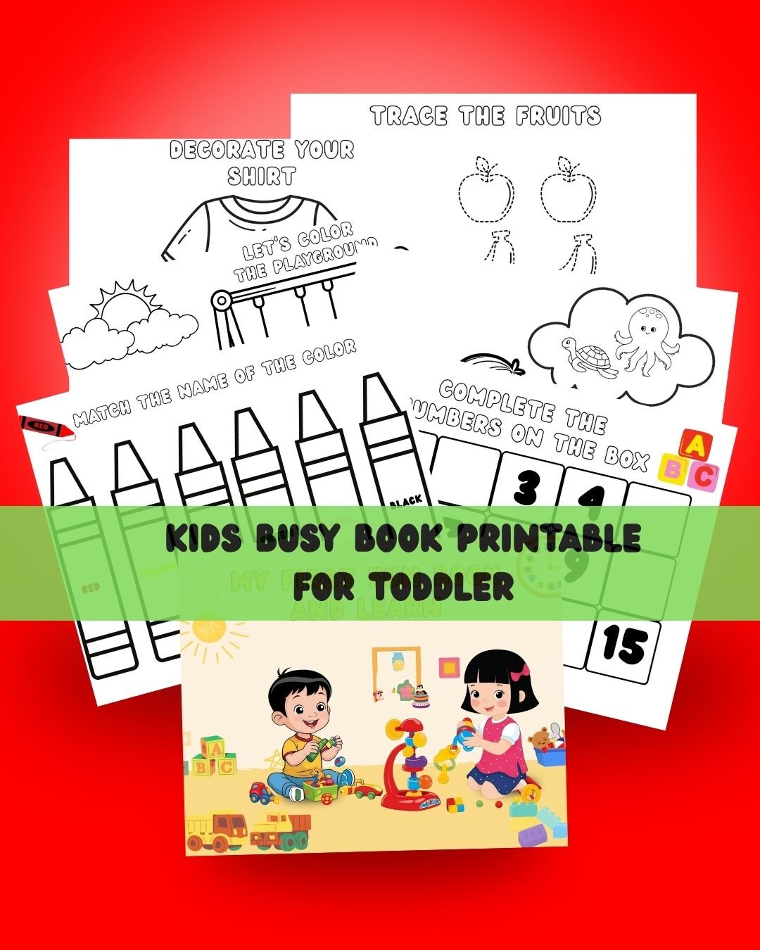 Fun and Toy Theme Busy Book for Kids | Printable Activity Book | Fun ...