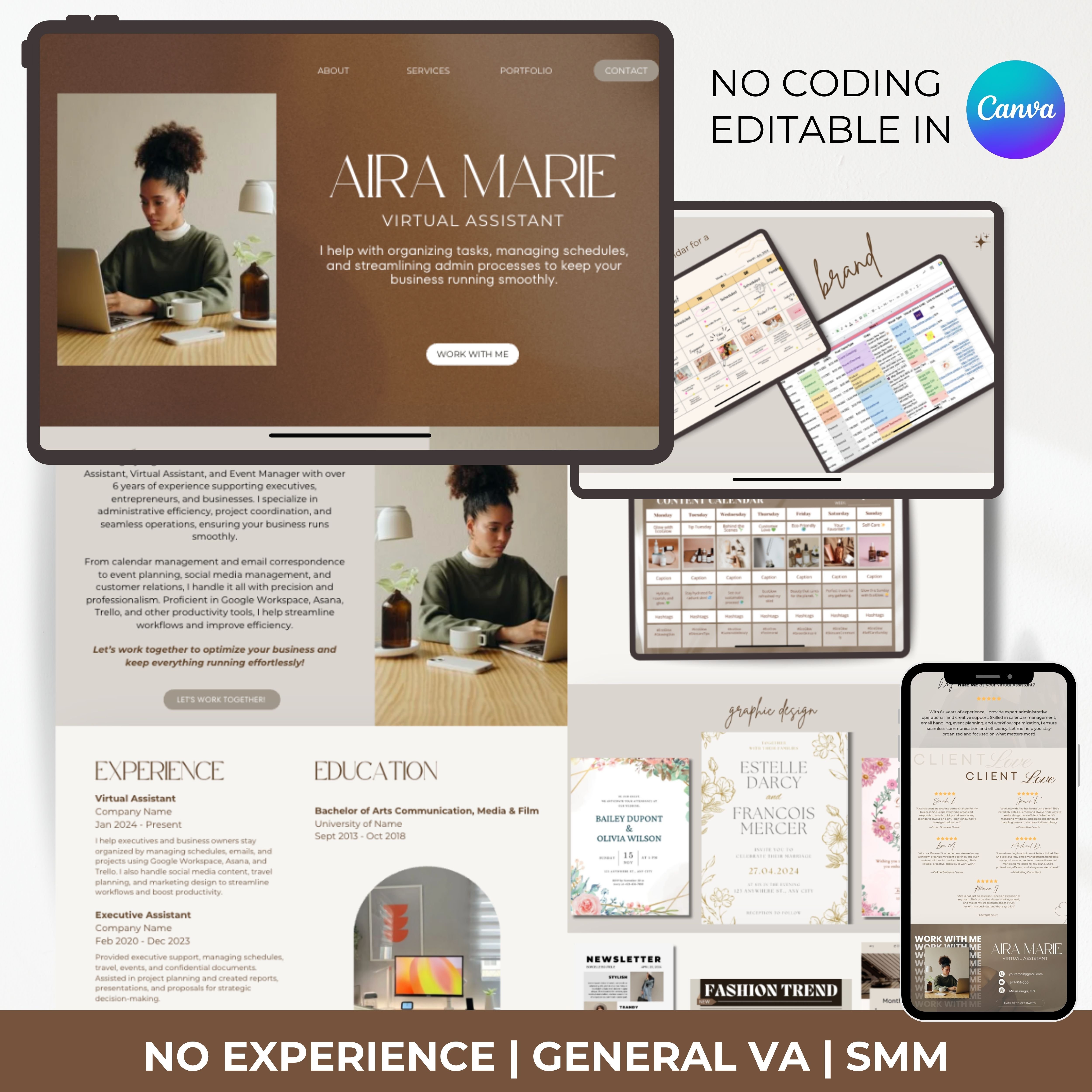 Virtual Assistant | SMM Portfolio Website Template - Payhip