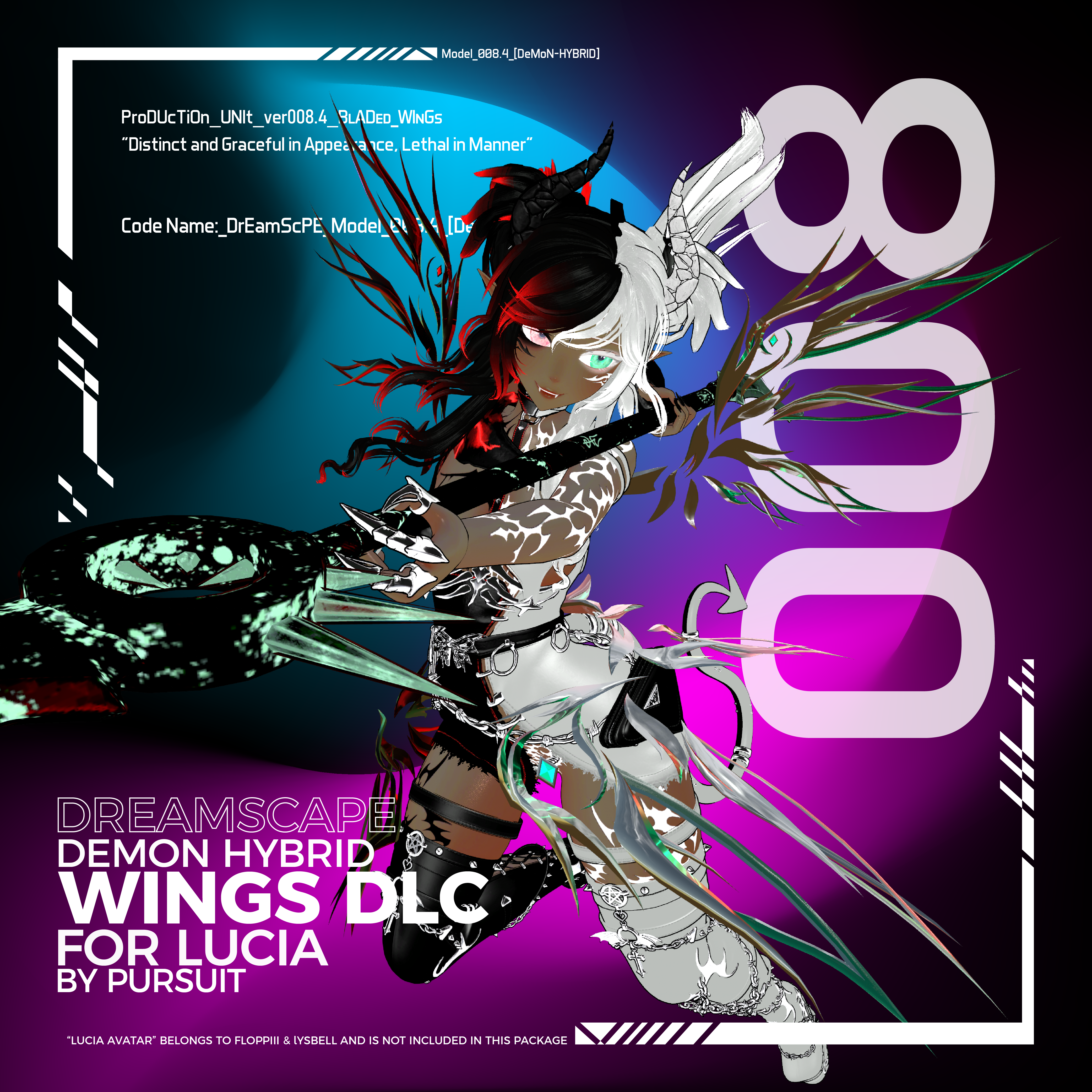Dreamscape Series: Demon Hybrid DLC FOR LUCIA [Metallic Wings & Bladed ...