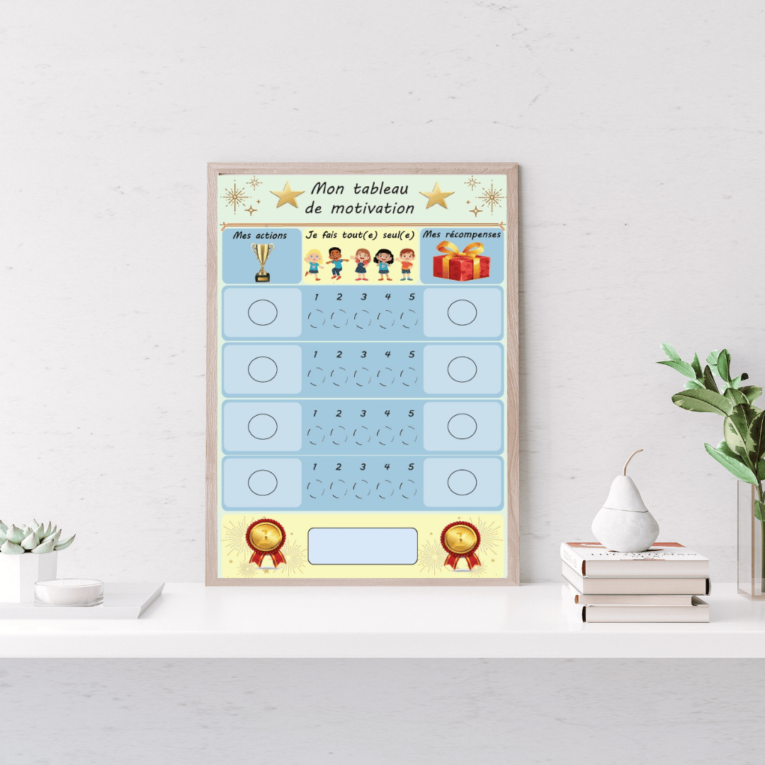 Tableau de Motivation 5-10 ans A3 - Payhip
