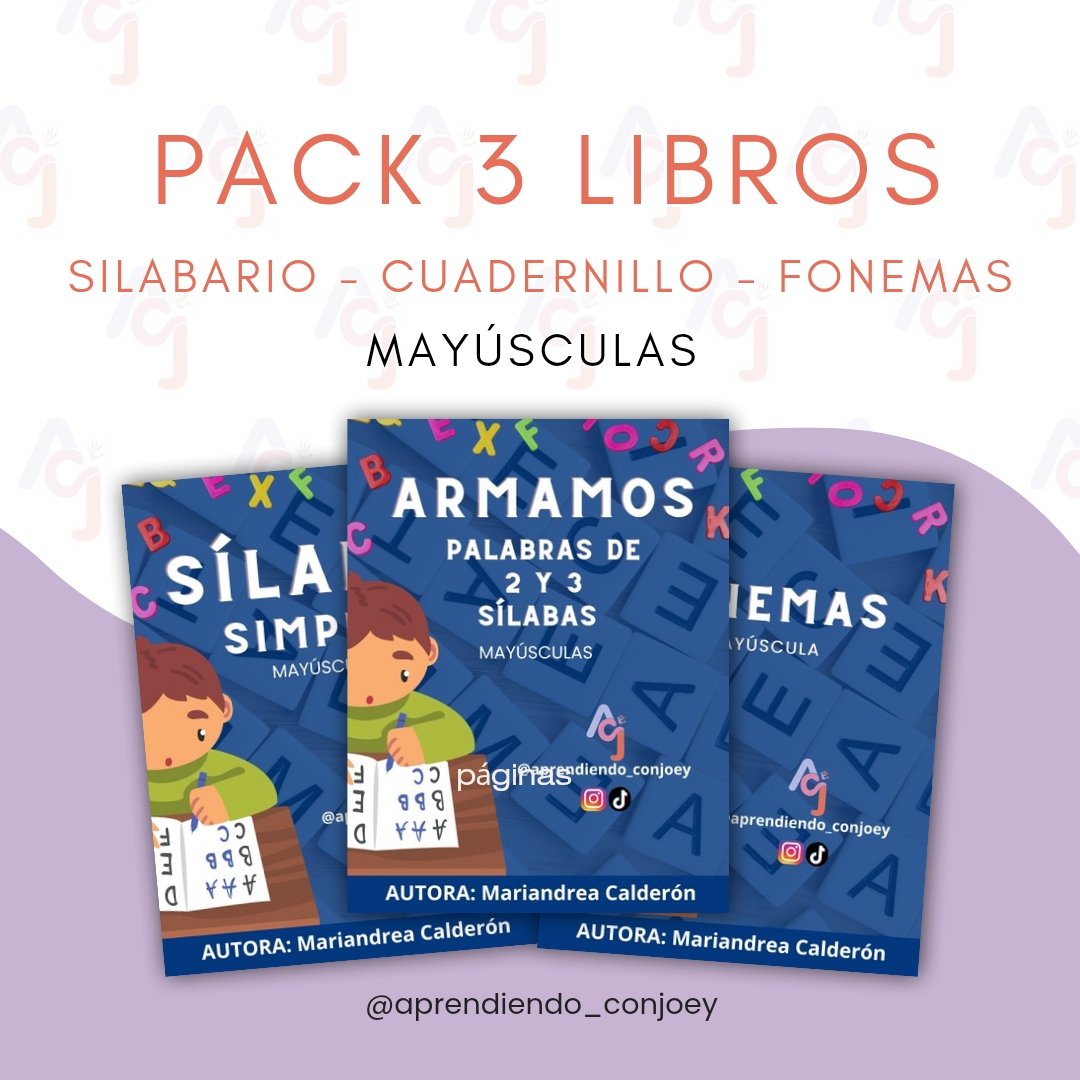 SÚPER PACK SÍLABAS TRABADAS MAYÚSCULAS 3 (LIBROS) - Payhip